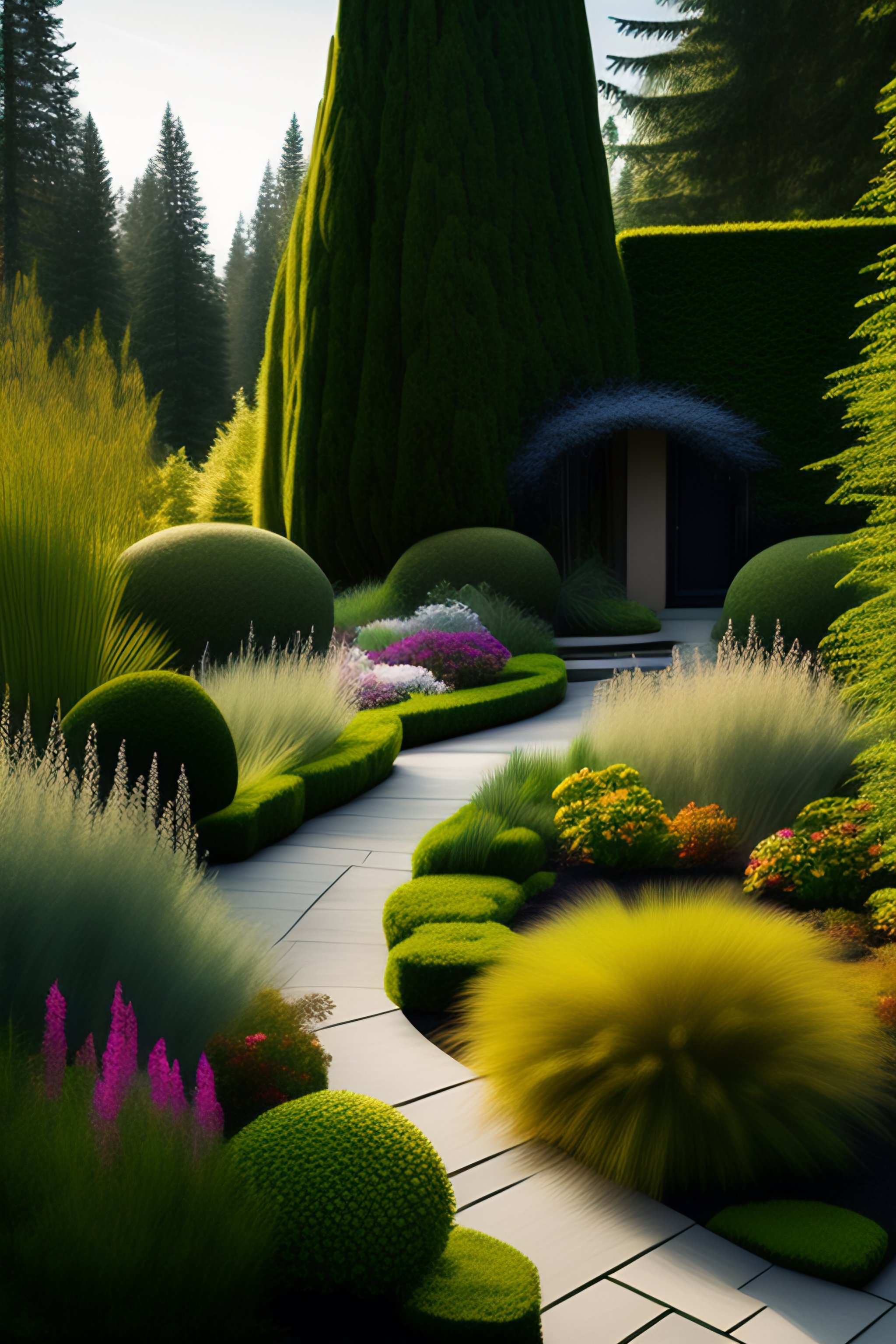 Lexica - Stunning, unexpected pacific northwest front yard landscape ...