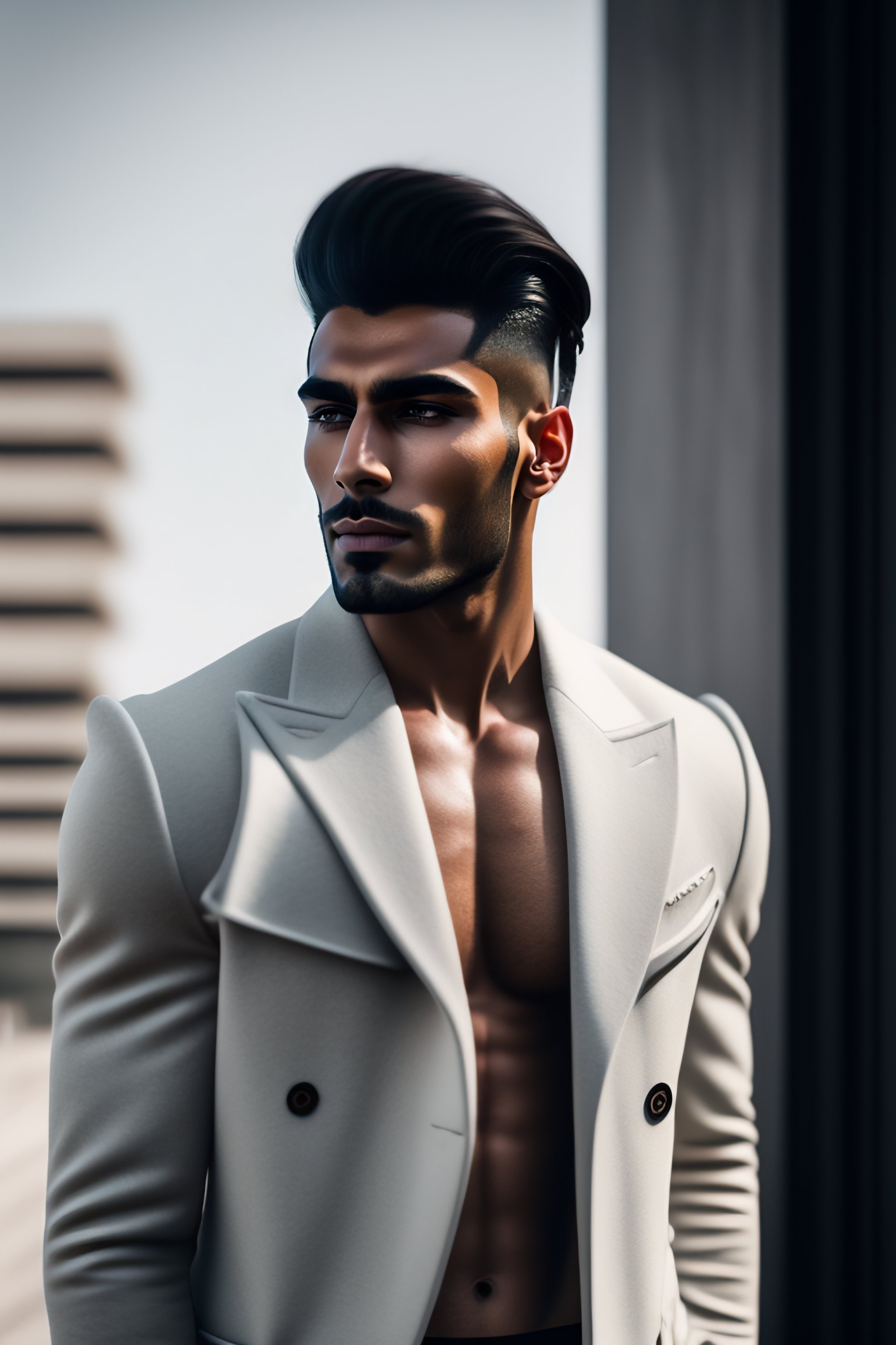 Lexica - Haute couture beautiful pakistani male, fashion model ...
