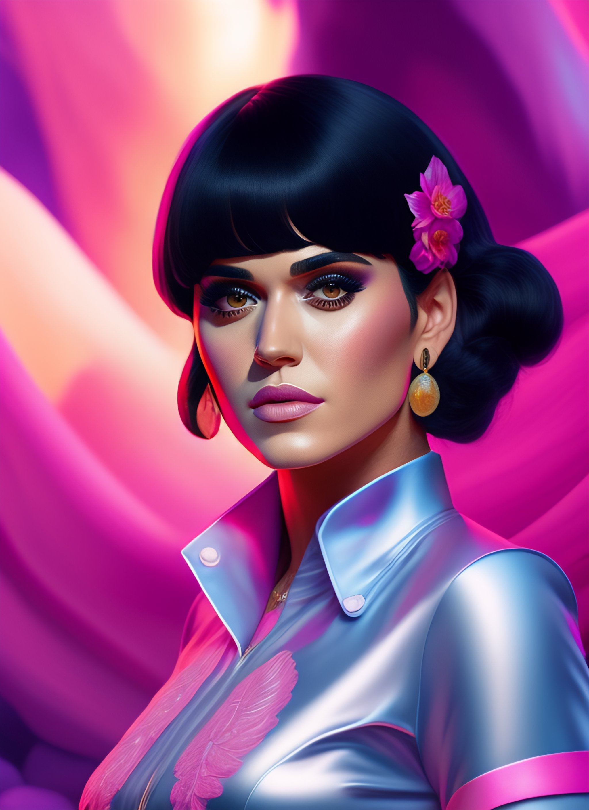 Lexica - Portrait of Katy Perry as Dora the Explorer, shirt pink ...