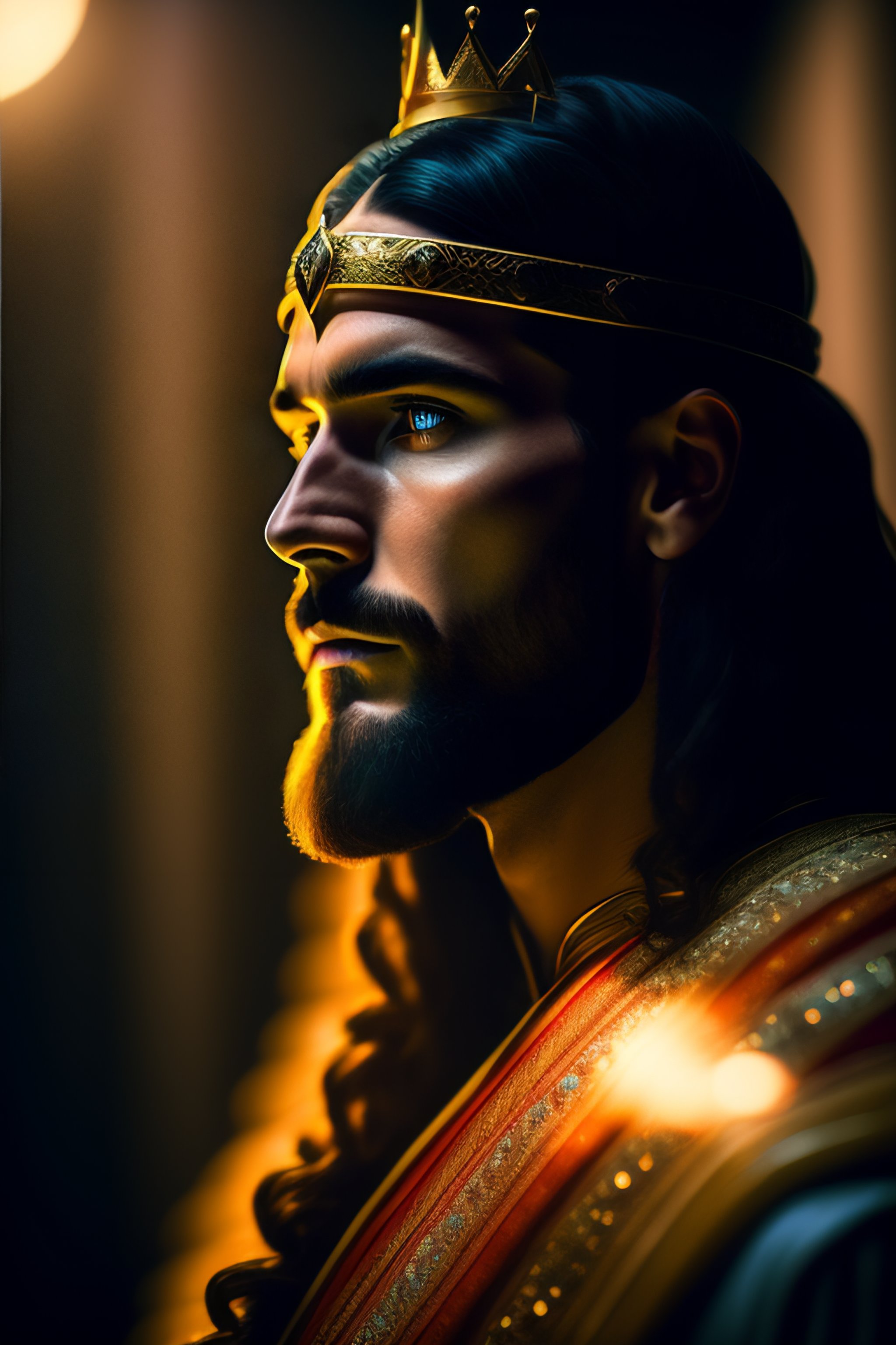 Lexica - Jesus, king, crown of thorns, realistic photography, shining ...