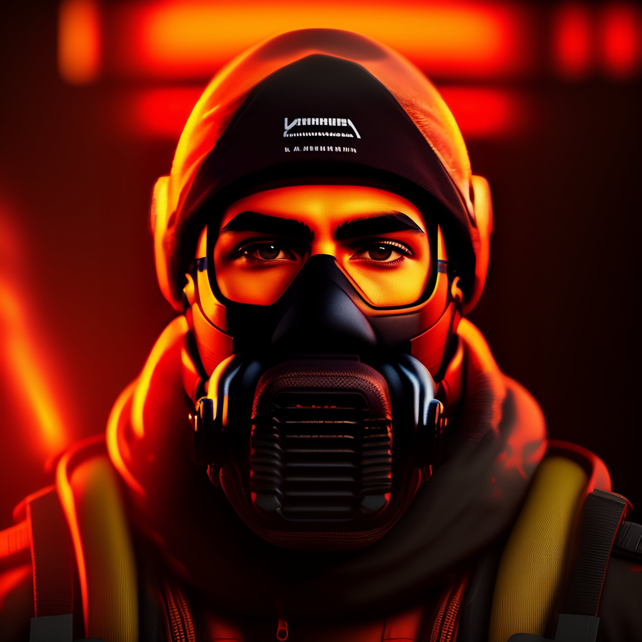 Lexica - CS-GO man terrorist skin, hollographic orange details color ...