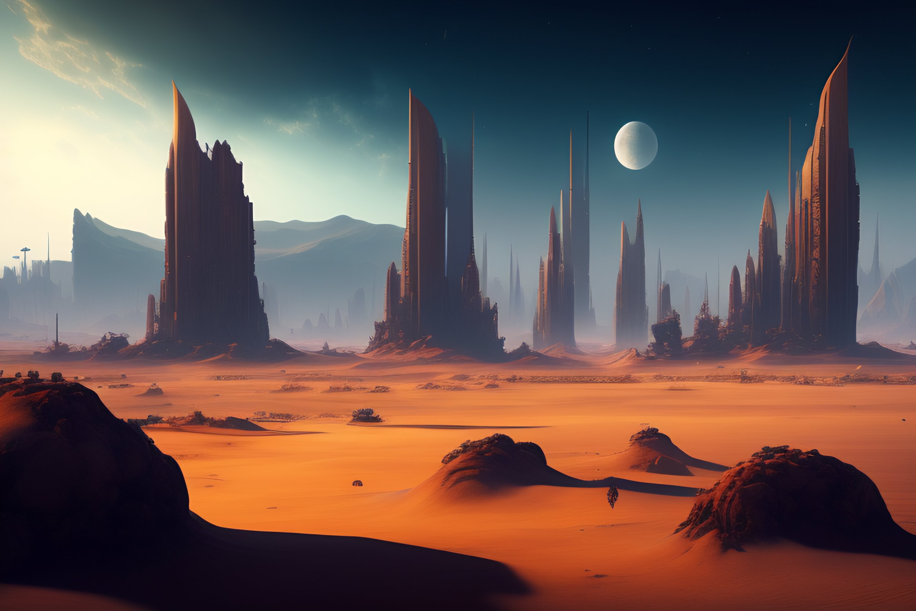 Lexica - Desolate planet with abandoned city