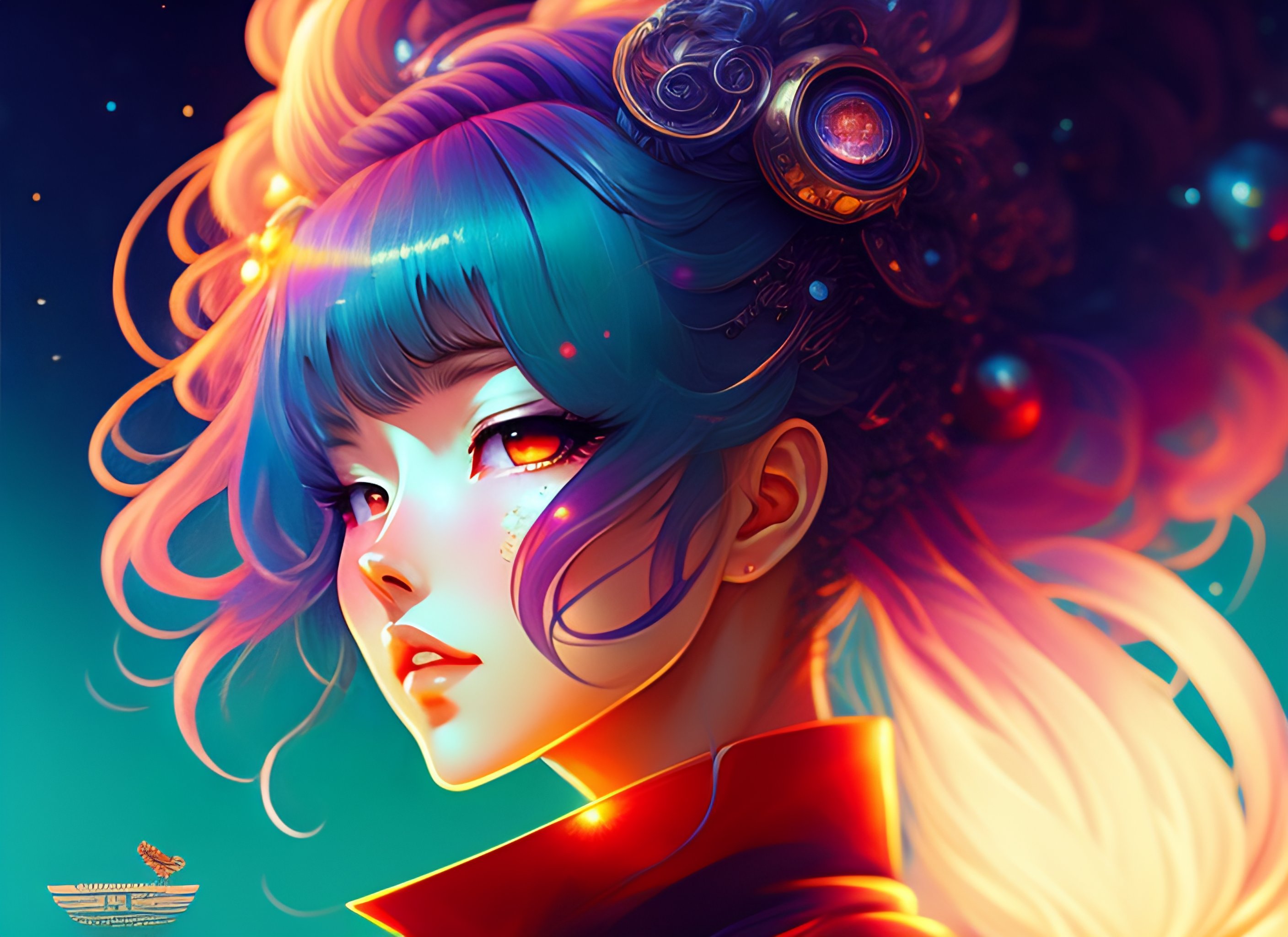 Lexica - Dreamy mixed media artwork, hyperwave cover art, anime ...
