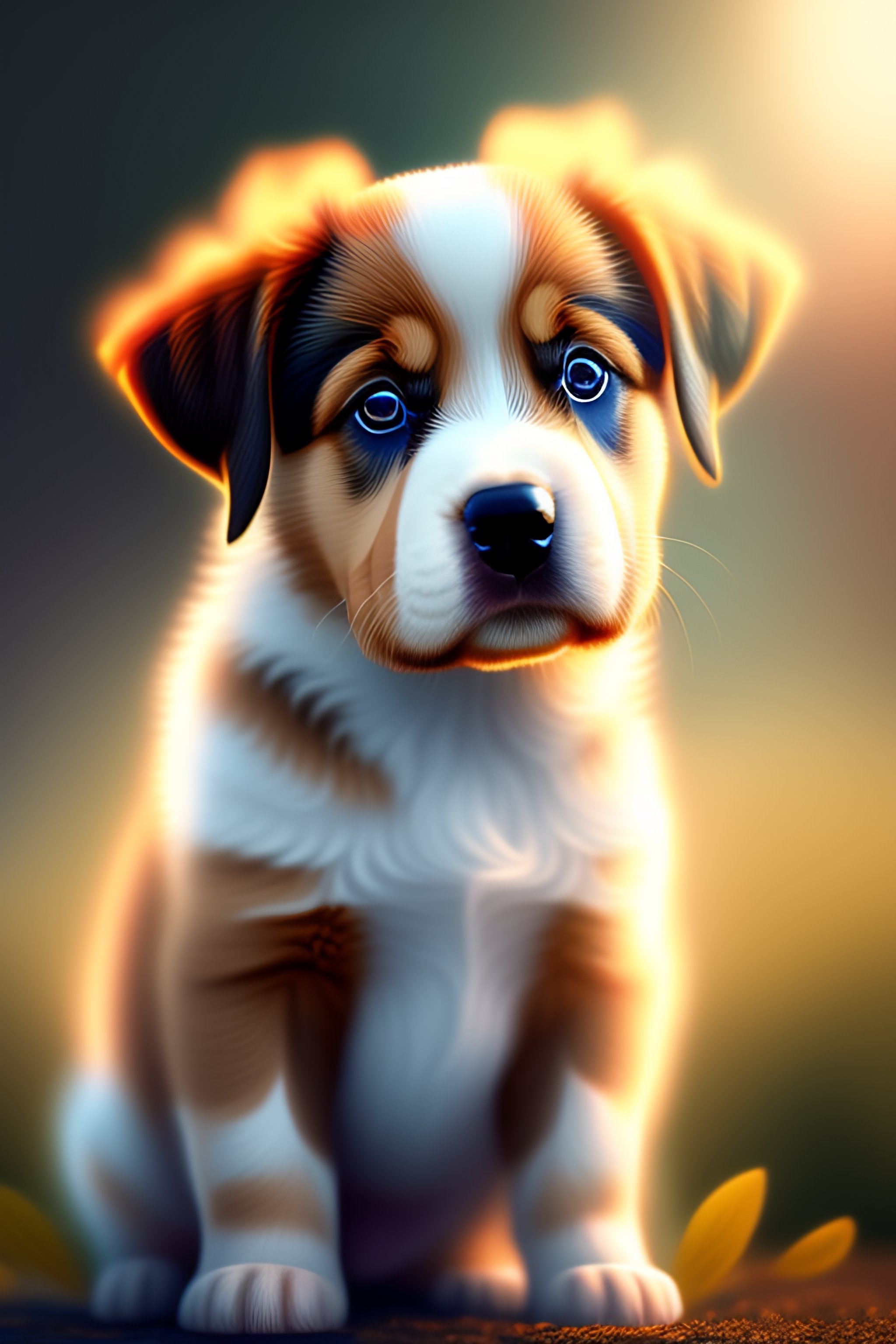 Lexica - Very cute illustration for a cute puppy, digital art, highly ...