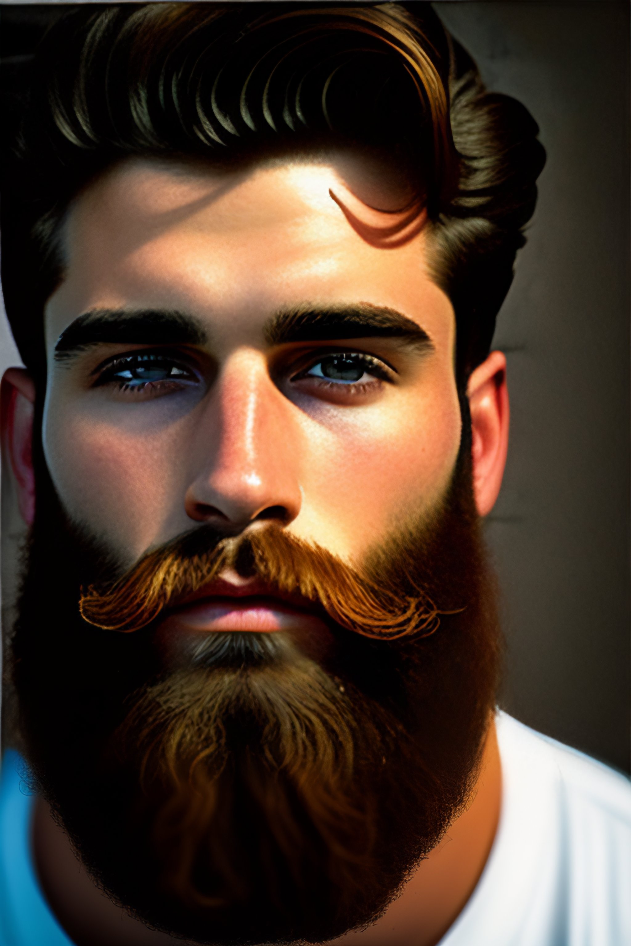 Lexica - Sad, little beard, 25-year-old, young