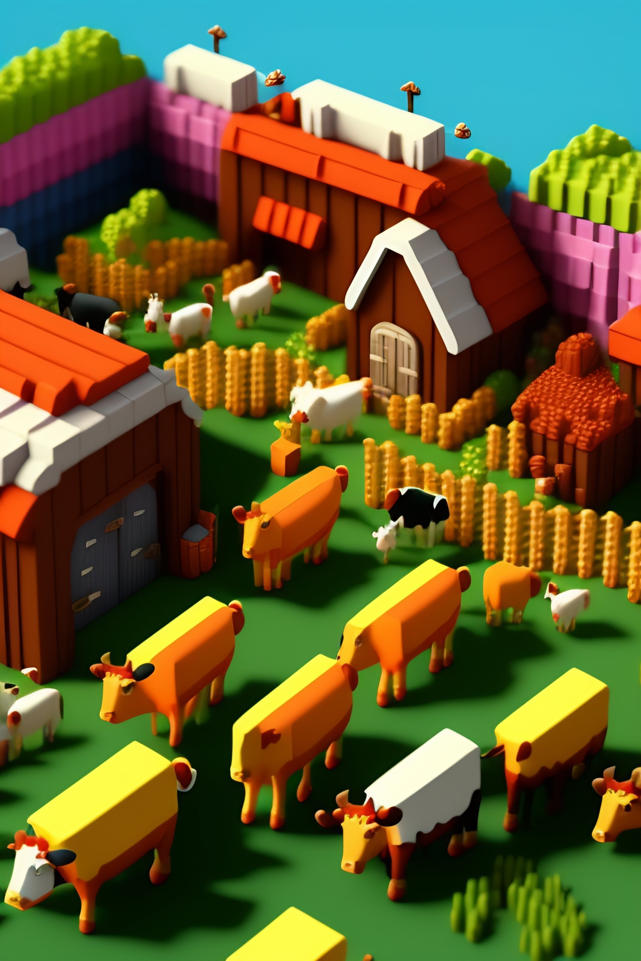 Lexica - Cow farm voxel