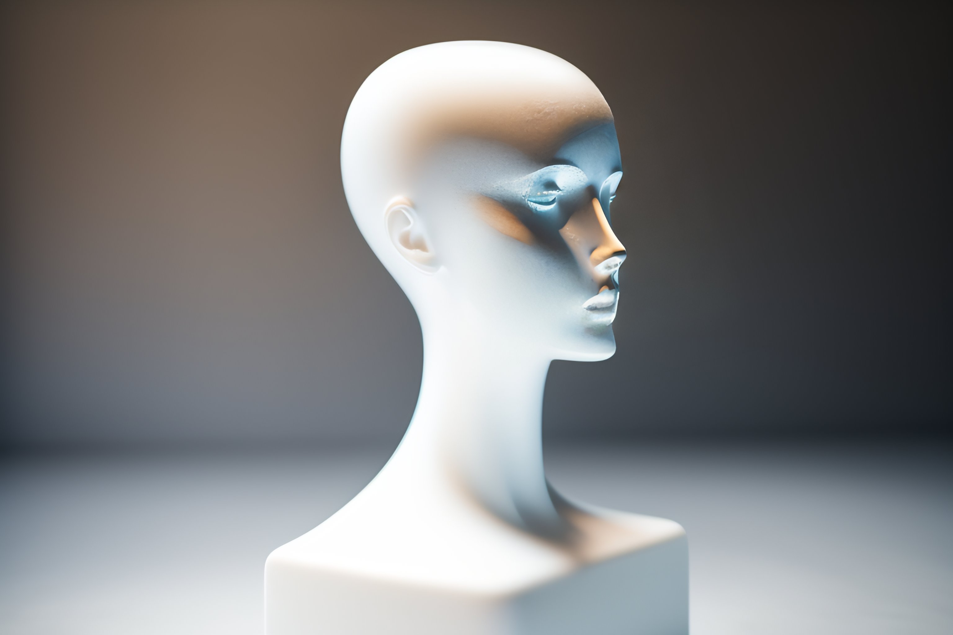 Lexica - Simple marble mannequin. It stands in an empty space of pure ...