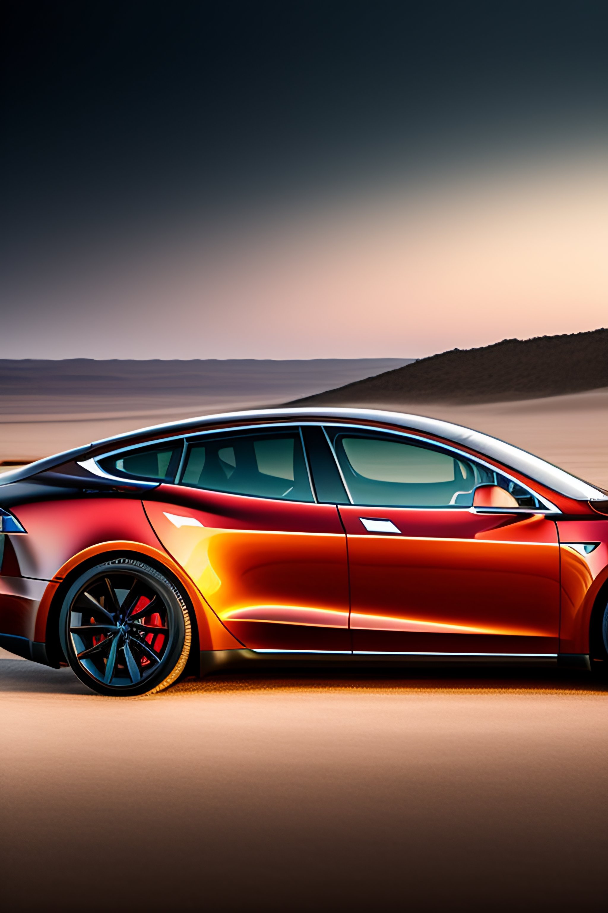 Lexica - Midjourney style, potrait of Tesla model