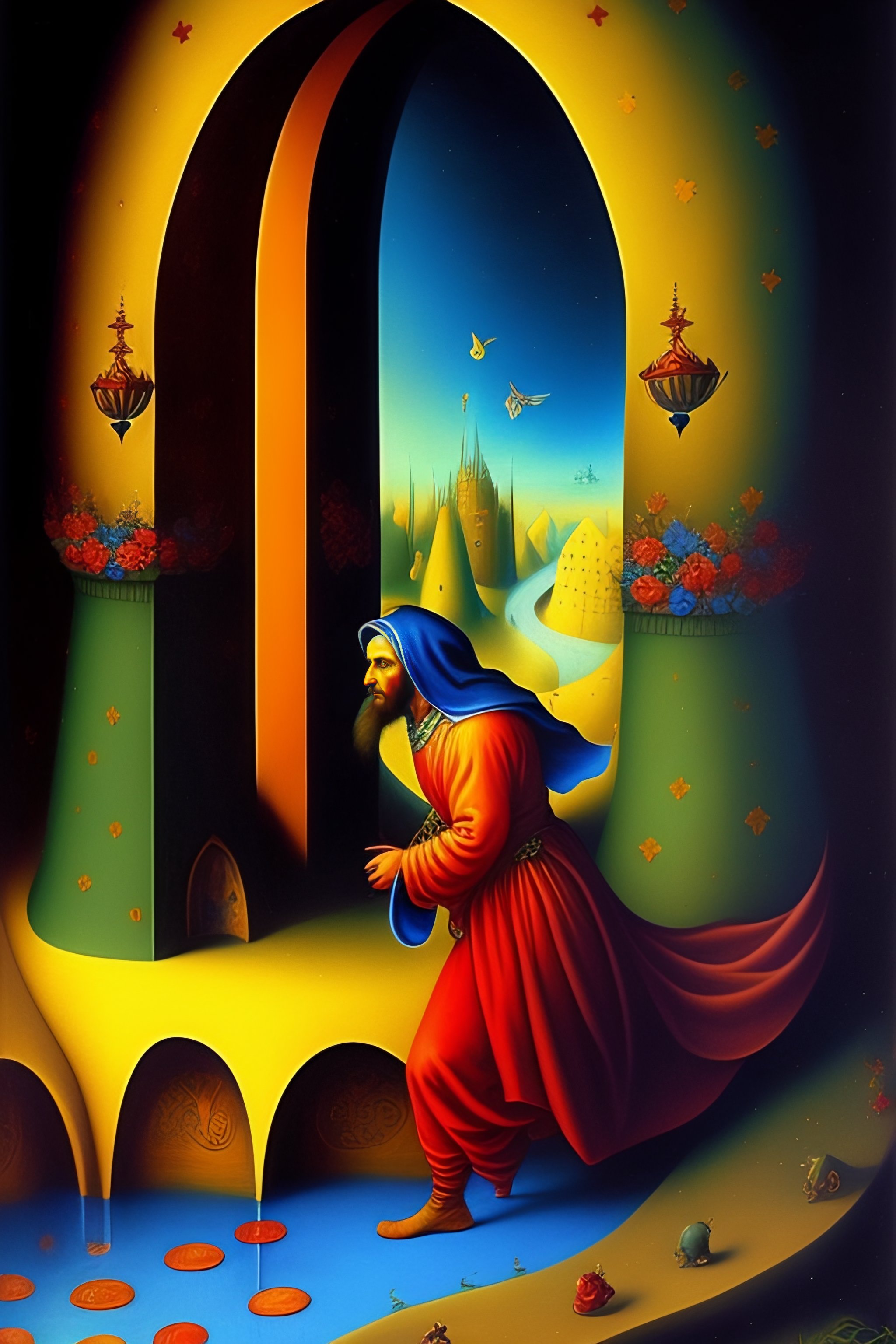 Lexica - Jester by Bosch, matte painting fairytale, magic realism ...