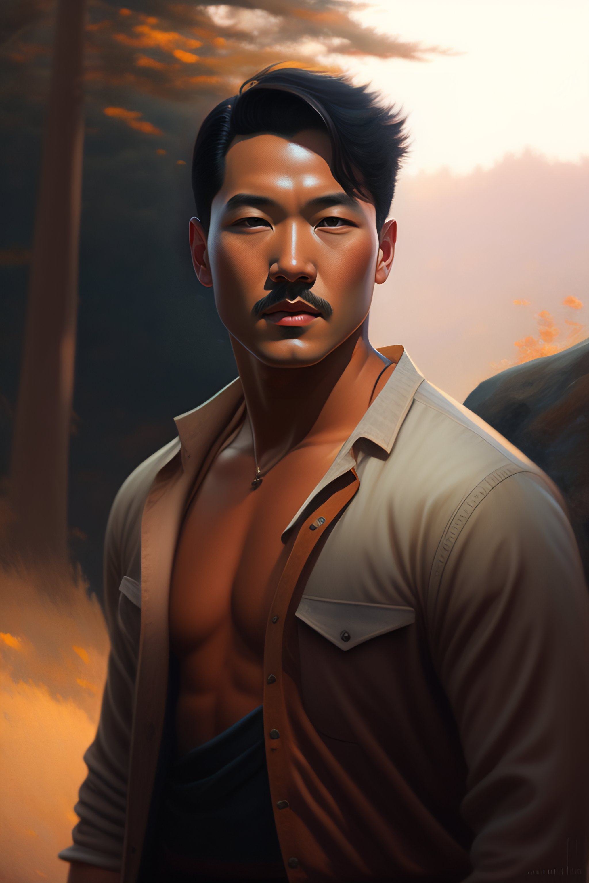 Lexica - Full shot body photo of cal kestis, oil painting by ed blinkey ...