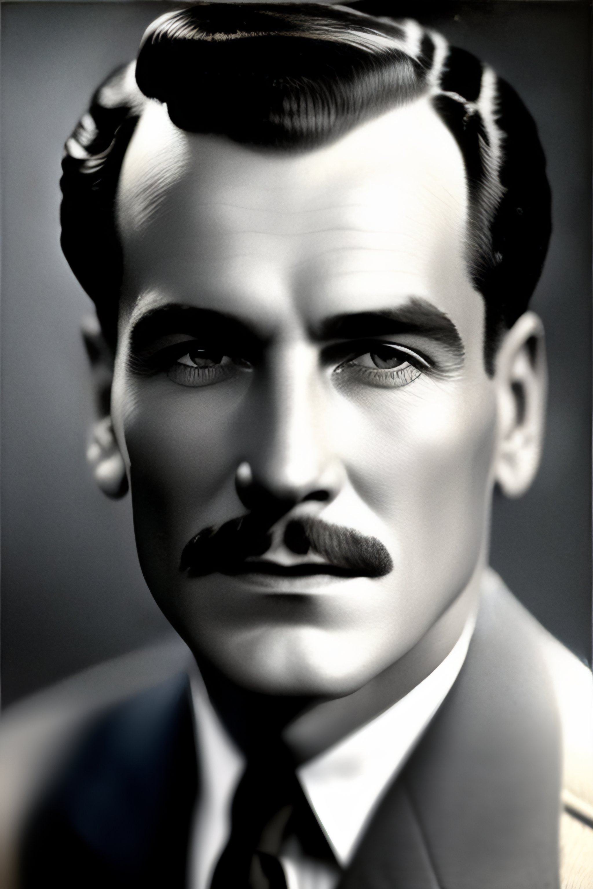 Lexica - Face photography of a stern man from 1940