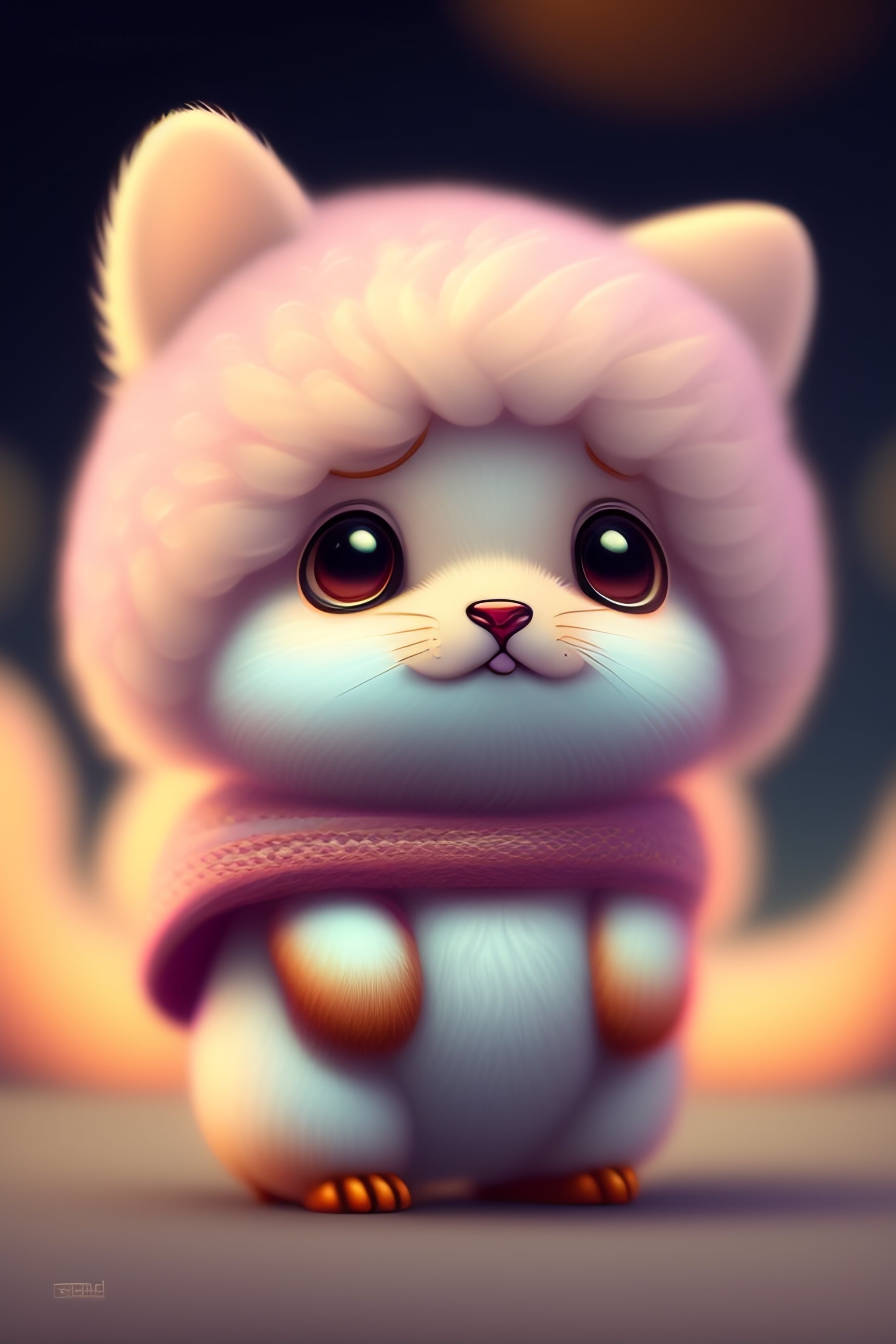 Lexica - Cute and adorable cartoon fluffy baby rhea, fantasy, dreamlike ...