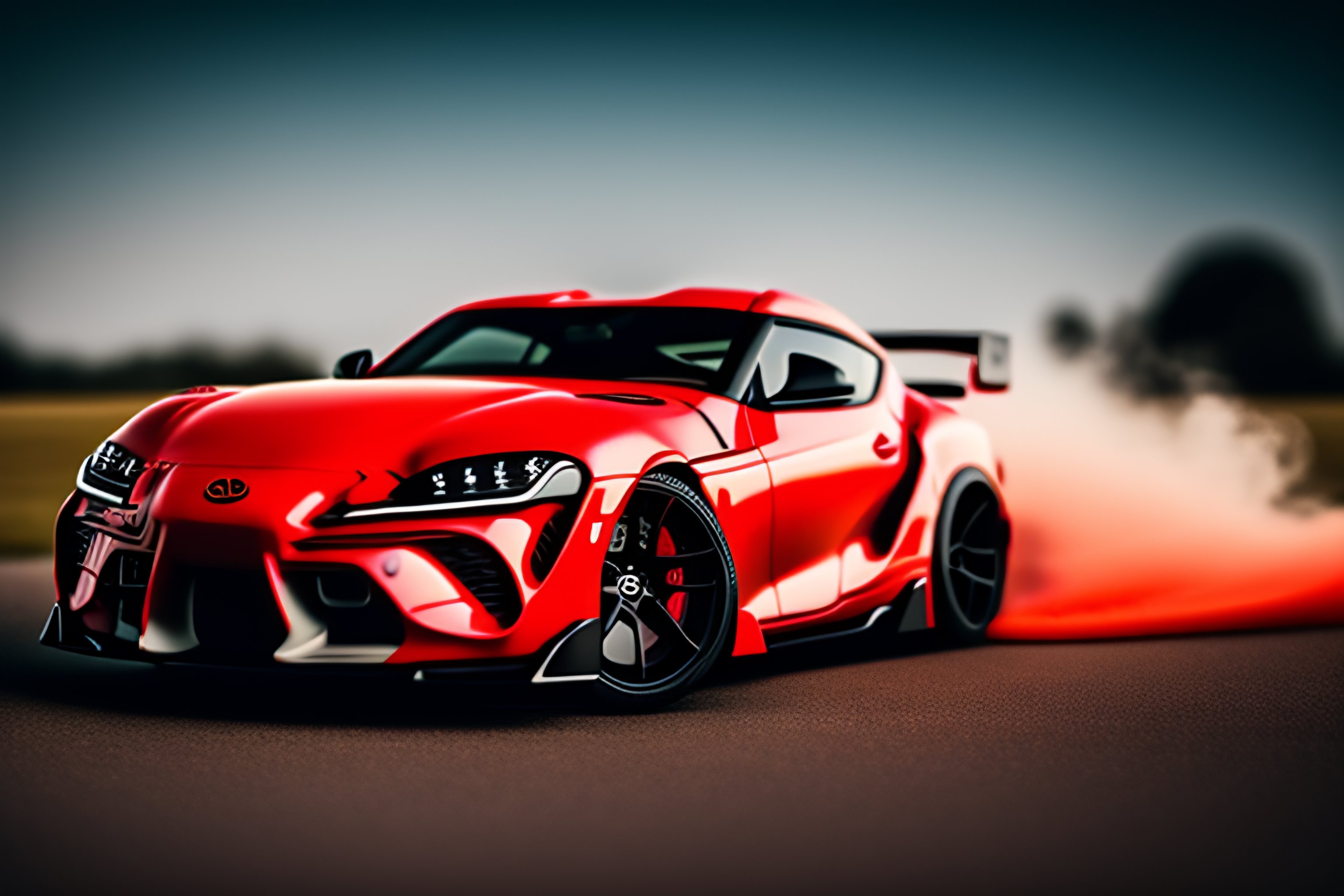 Lexica - Lego toyota supra, photography, red, on a track, hasselblad ...