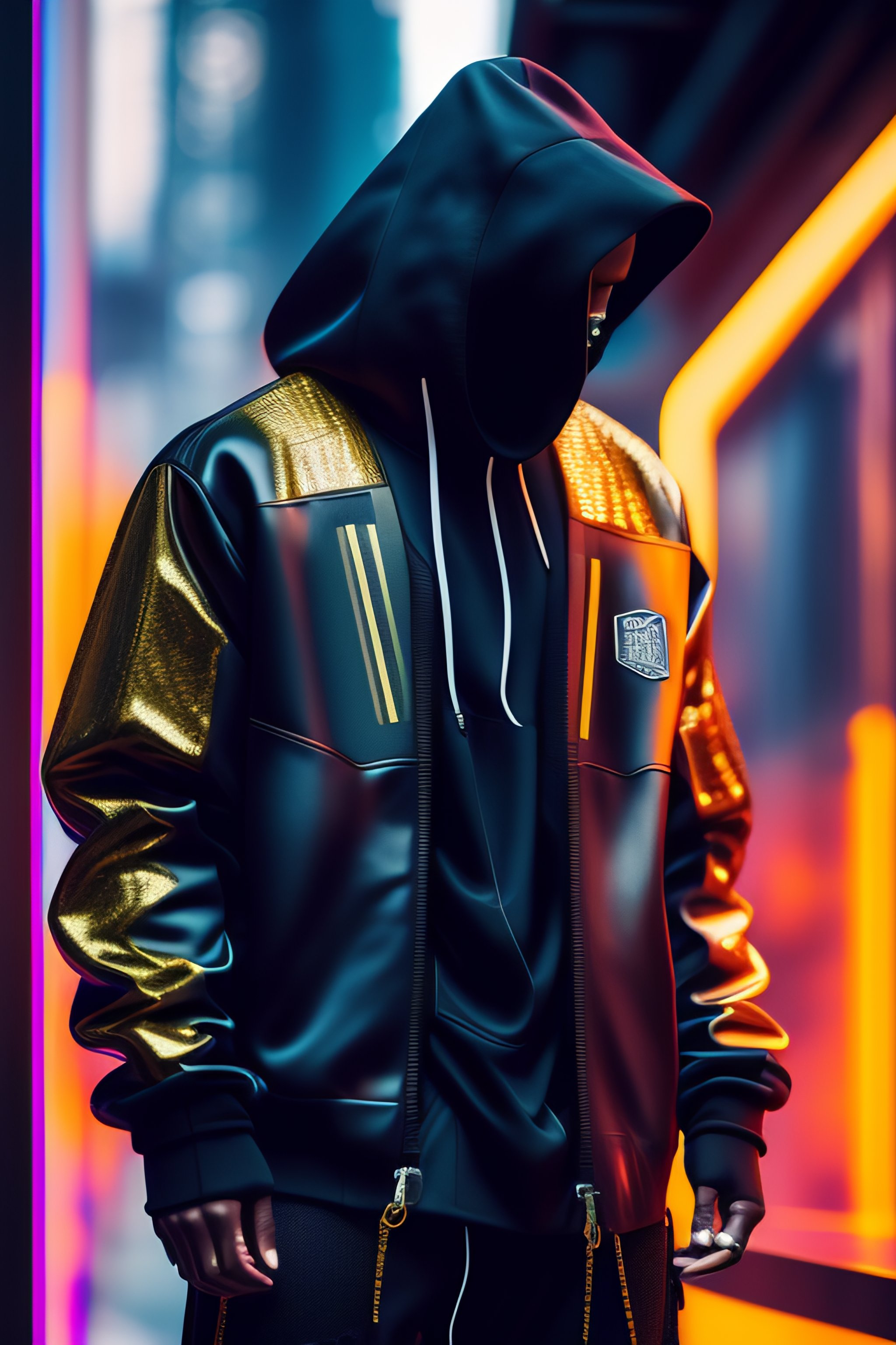 Lexica - Cyberpunk techwear streetwear look and clothes, we can see ...