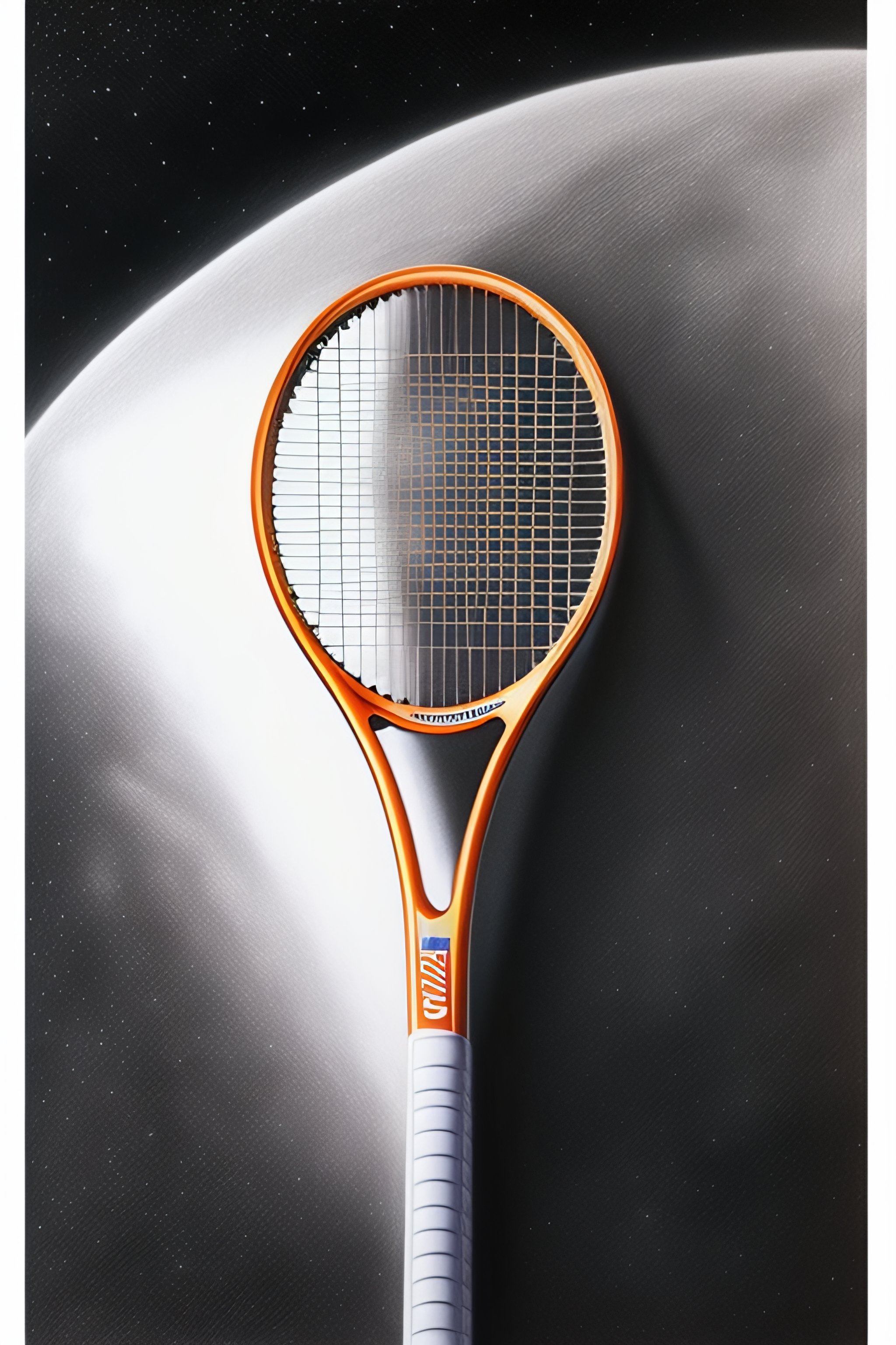 Lexica - Tennis racket in space pencil drawing
