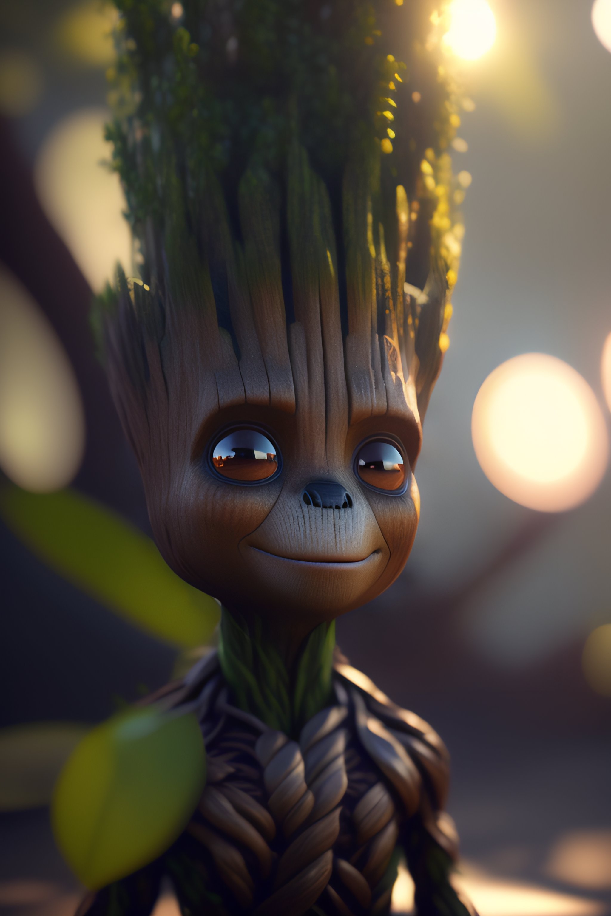 Lexica - I am Groot, hyperrealistic, photografic, 8k, epic ambient ...