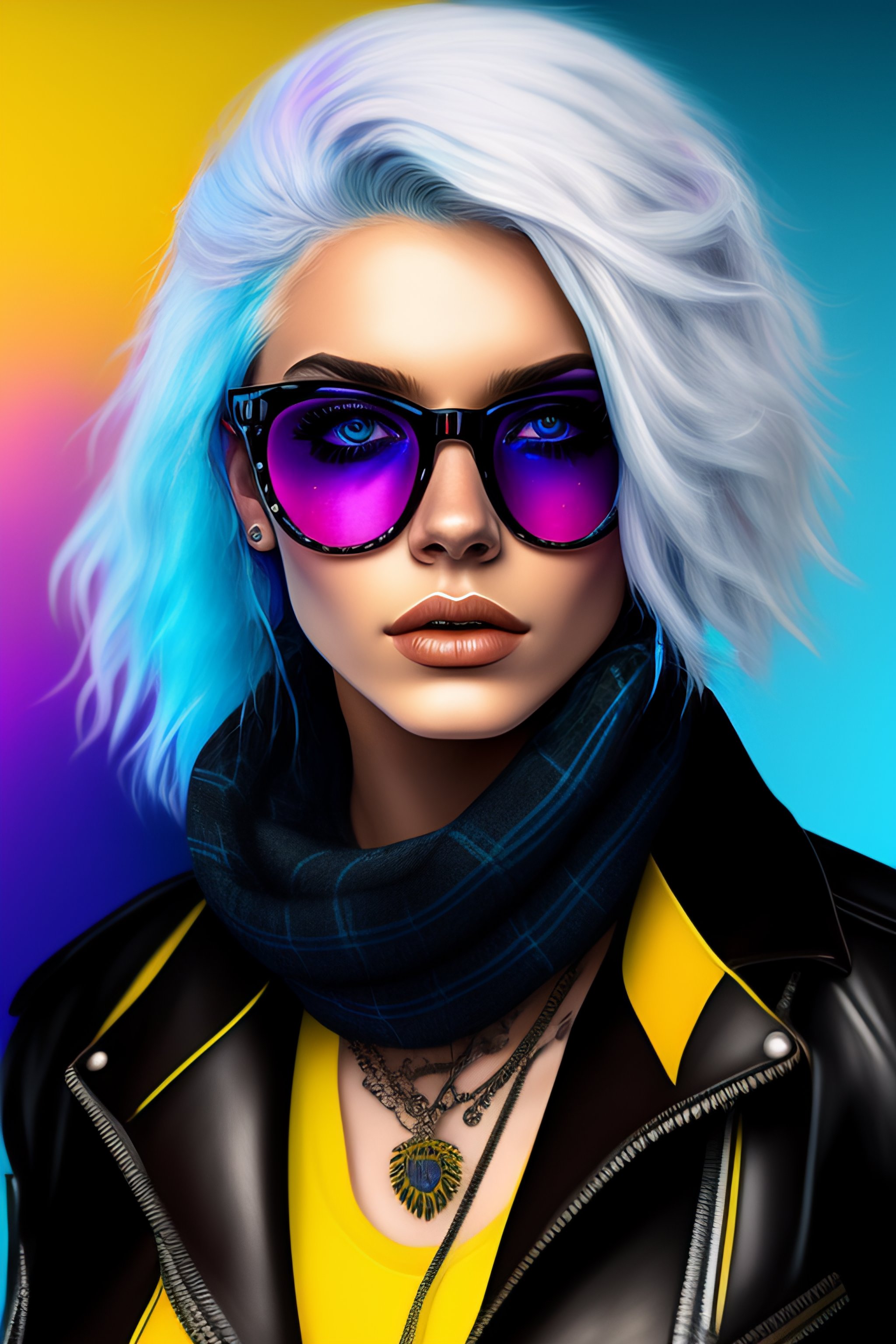 Lexica - Highly detailed portrait of a sewer emo punk woman student ...