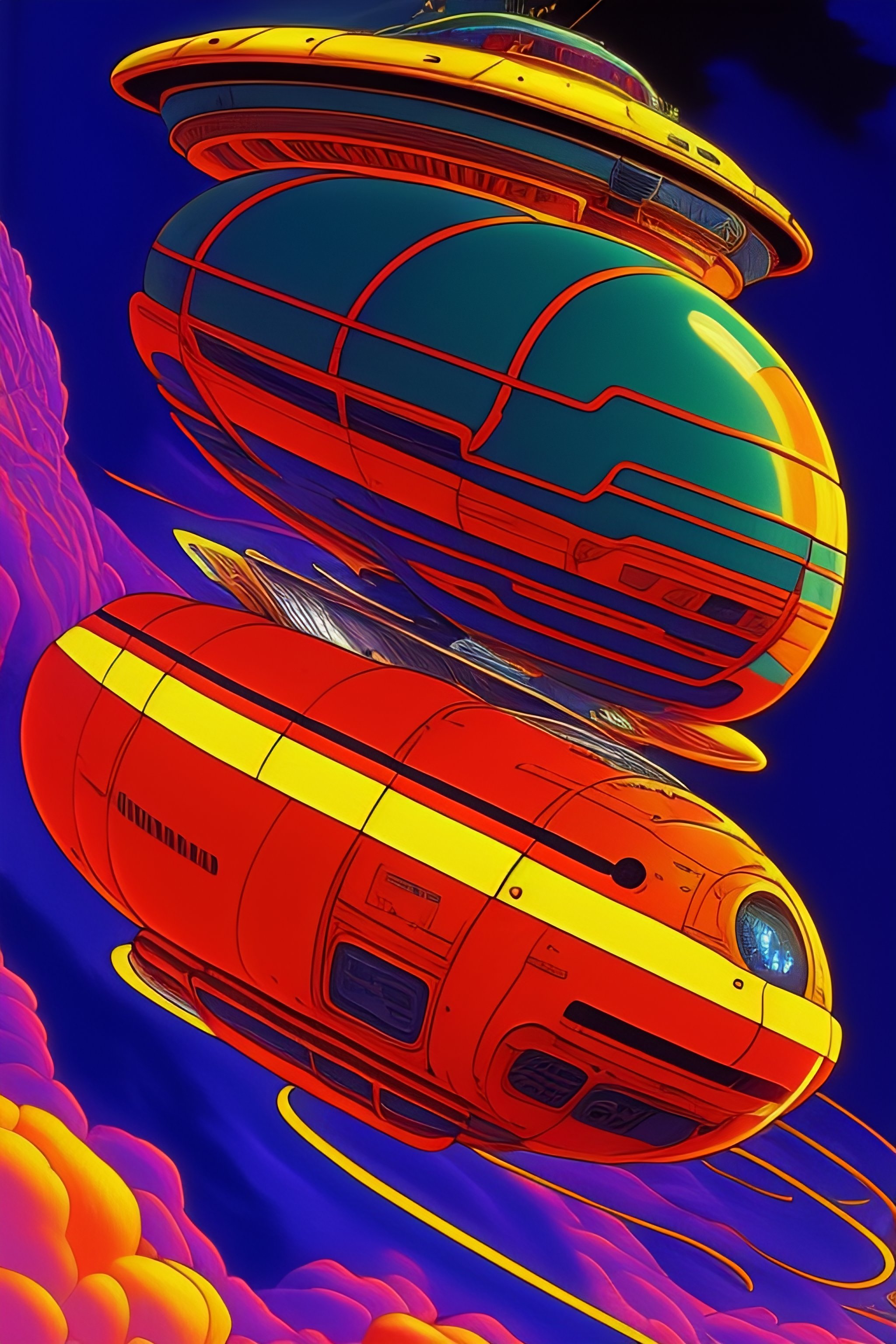 Lexica - Vintage 90's anime screenshot of a spaceship crew, Akira ...