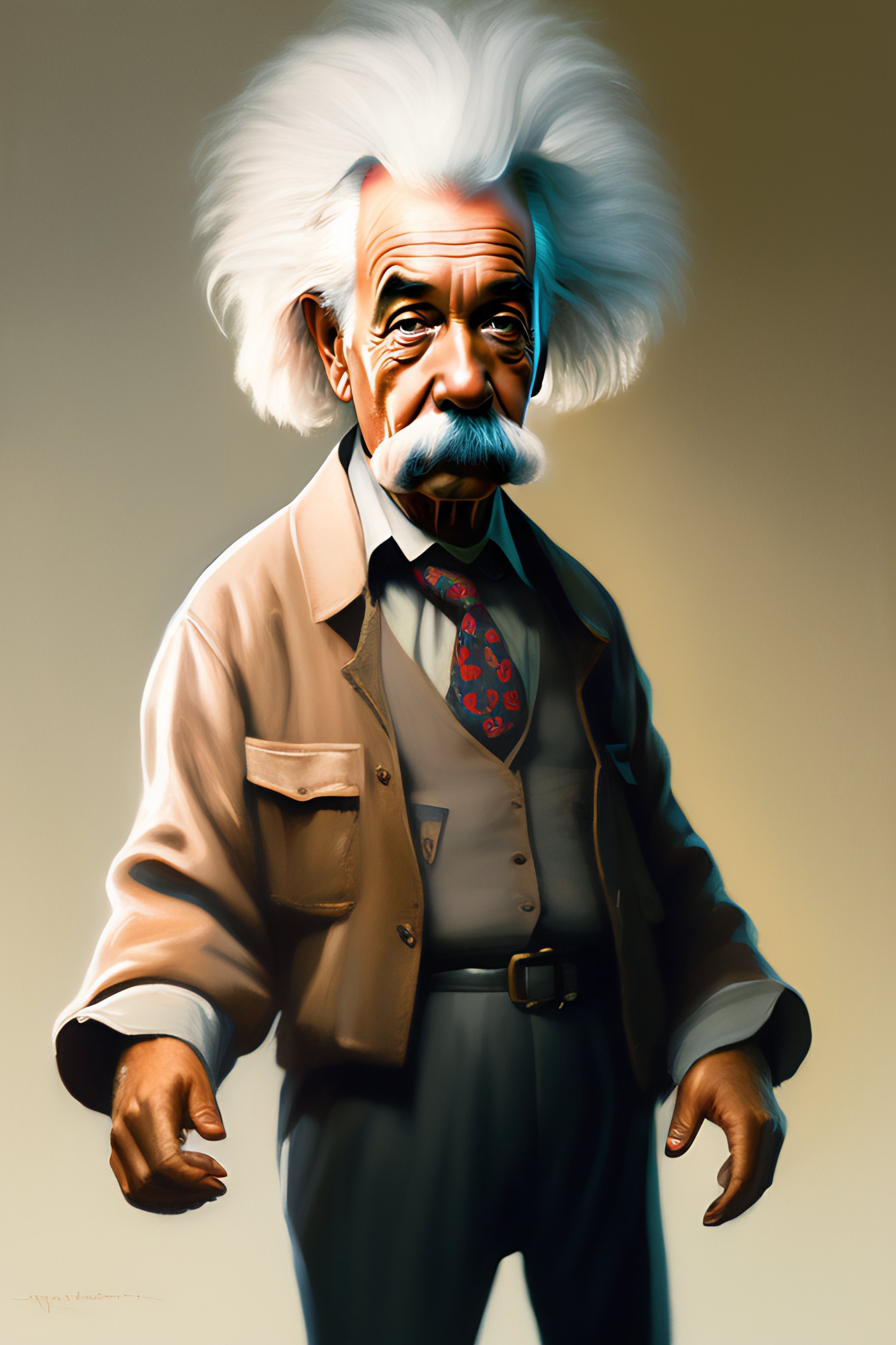 Lexica - Full shot body photo of Albert Einstein, professional majestic ...