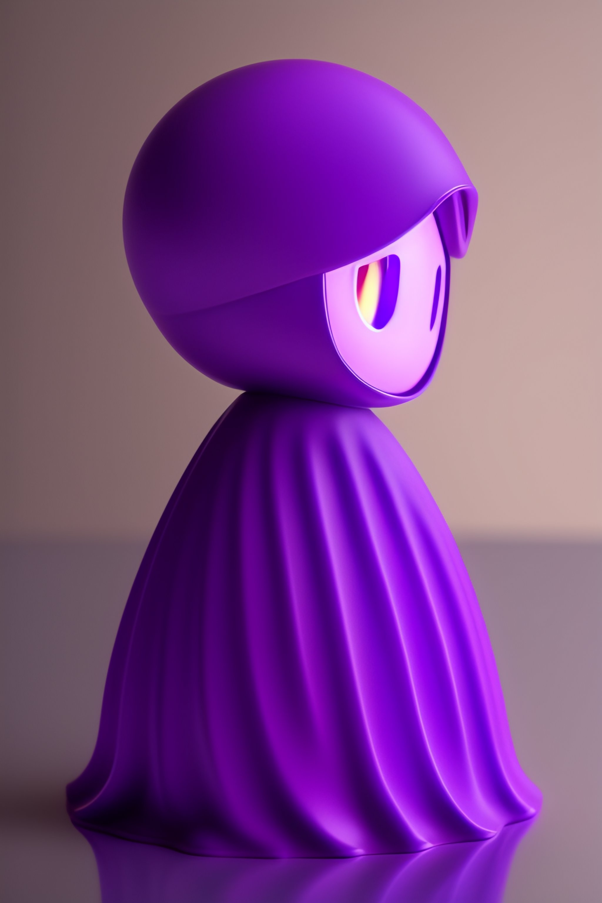 Lexica - Purple ghost simple, anime style