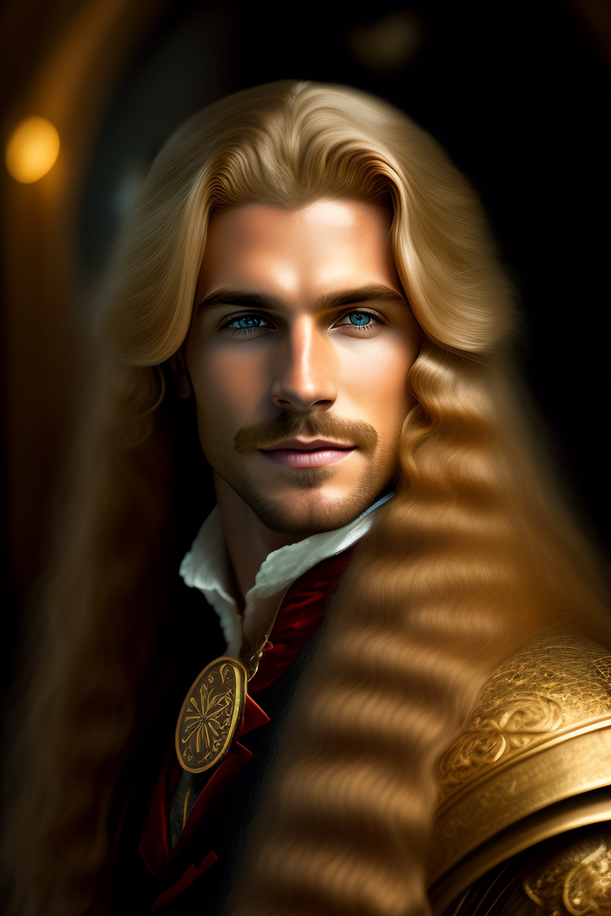 Lexica - Arrogant bard with long blond hair smiling and spining a coin