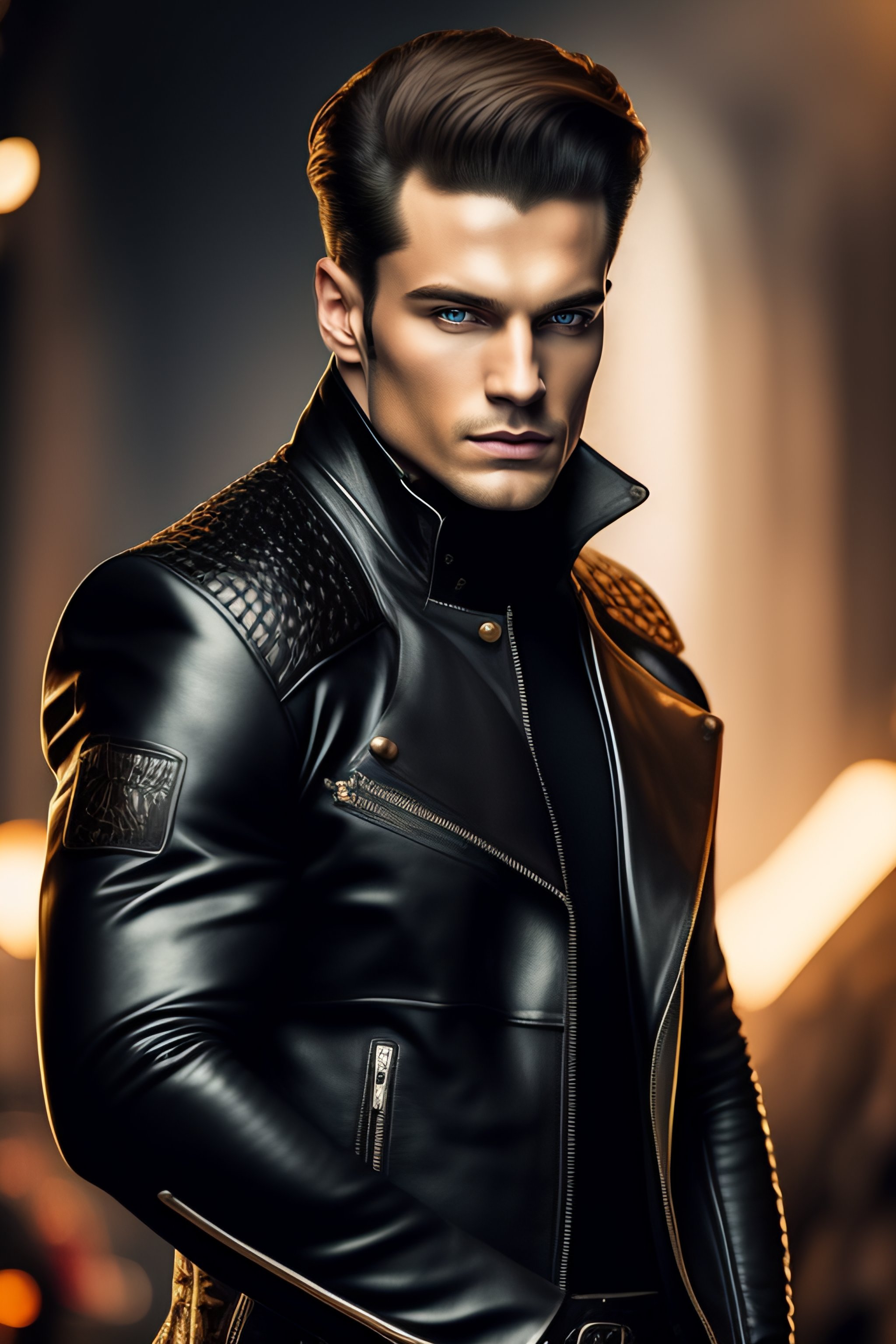 Lexica - Dmitry Nagiev in a leather jacket on a motorcycle