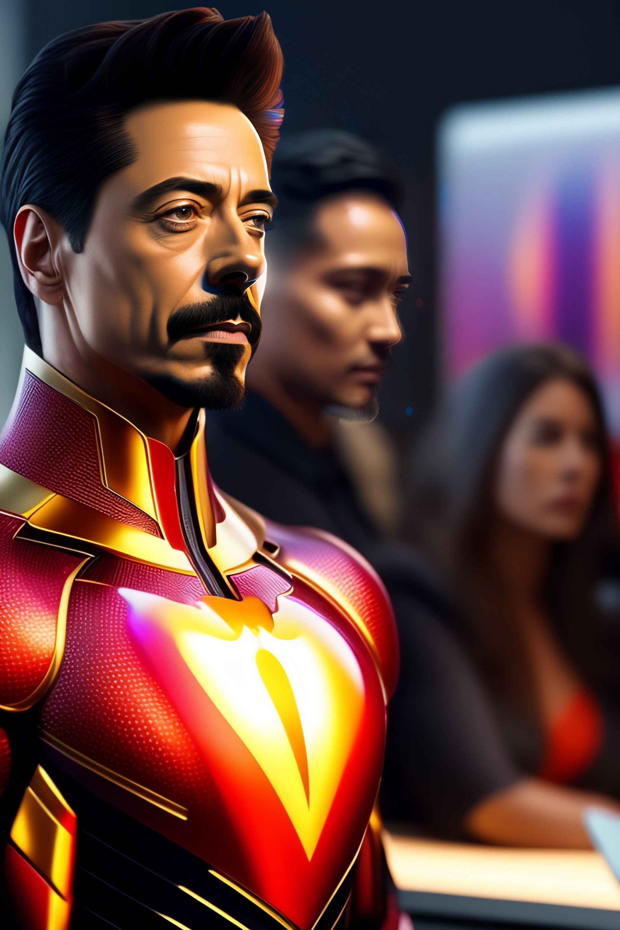 Lexica - Tony Stark working at the Genius Bar in an Apple store, alex ...