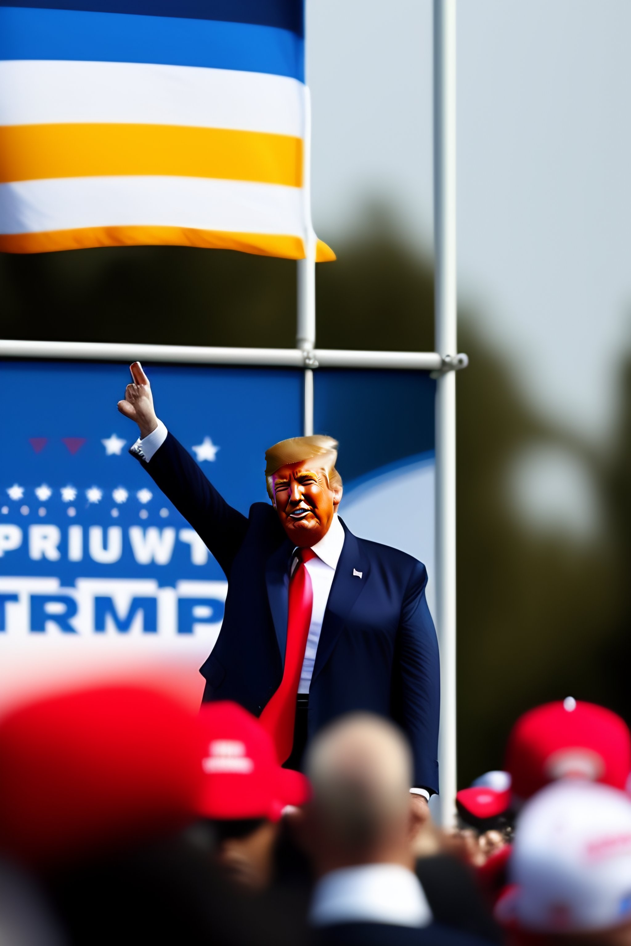 Lexica - Smiling and triumphant Donald Trump as president 2024, waving ...