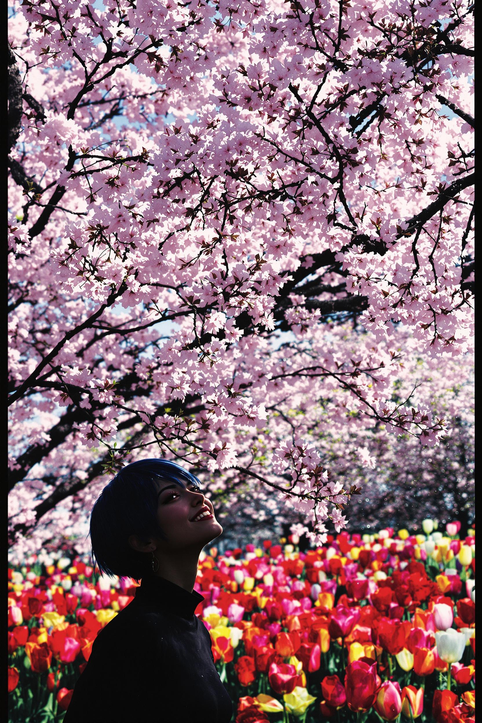 Lexica - Happy Rei Ayanami standing in a beautiful field of flowers ...