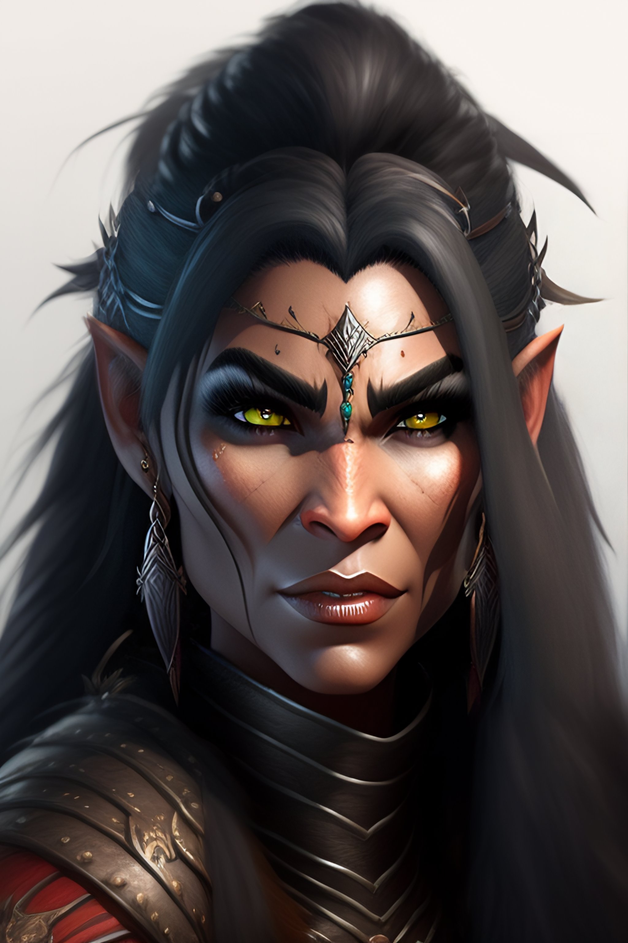 Lexica - Cartoon dungeons and dragons female orc with tusks charcoal ...