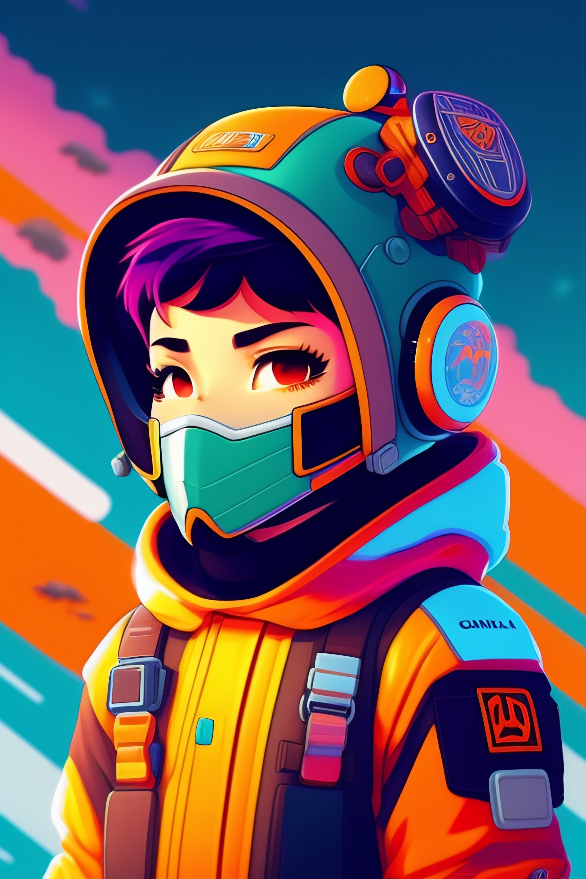 Lexica - A marshal cyborg from Paw Patrol, in the style of Laurie ...