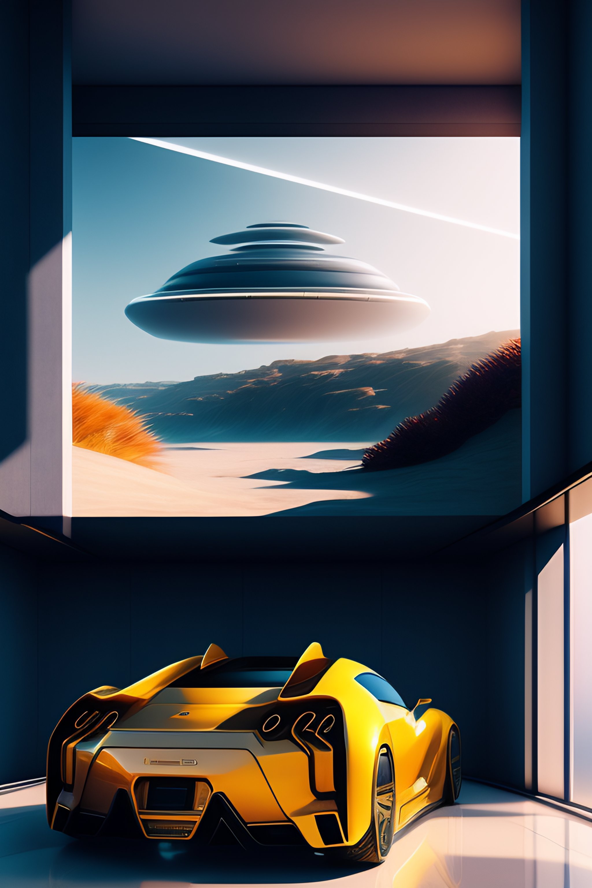 Lexica - A sci-fi book cover of a giant alien temple suspended above ...