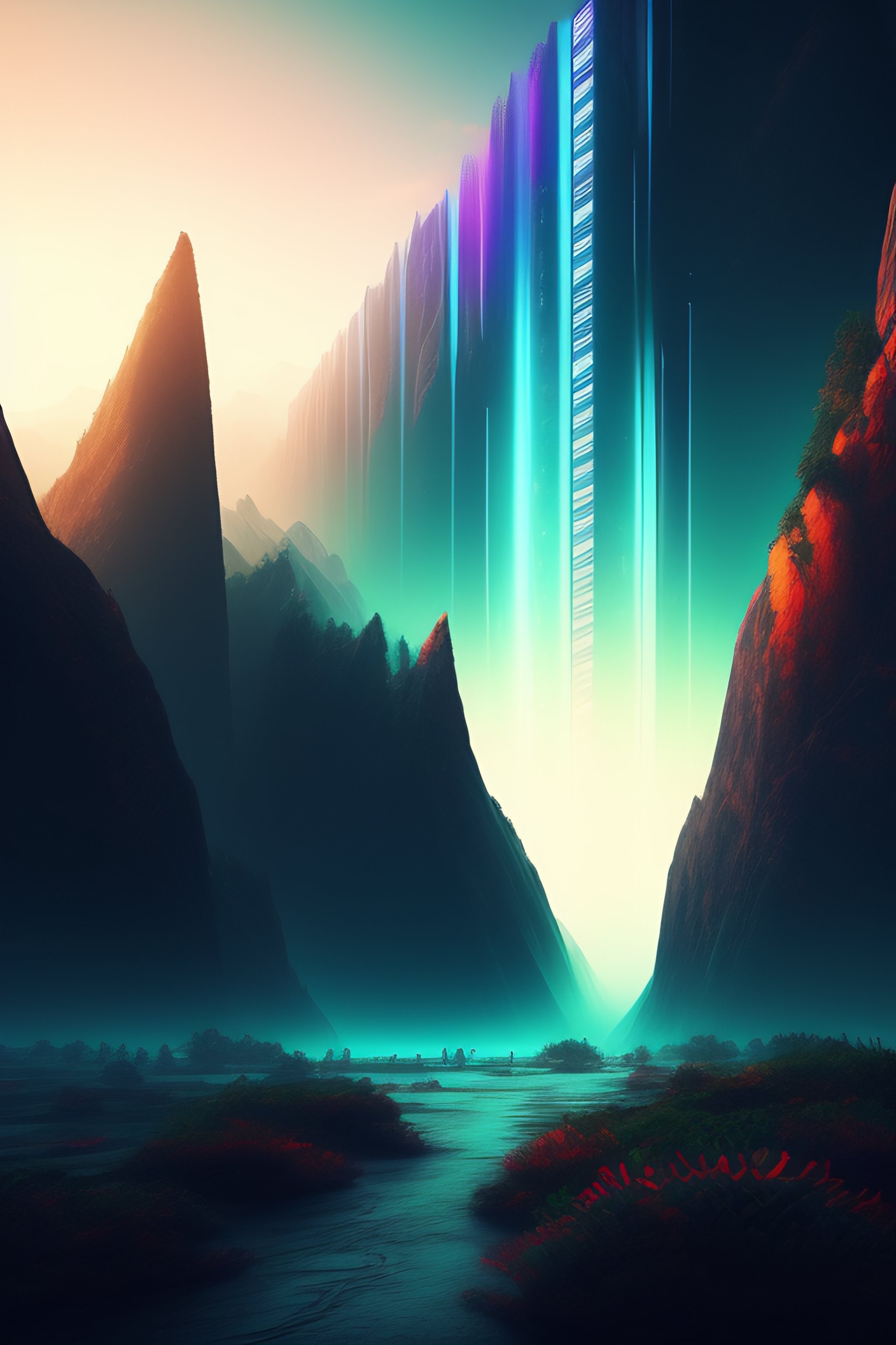 Lexica - Realistic digital matrix background