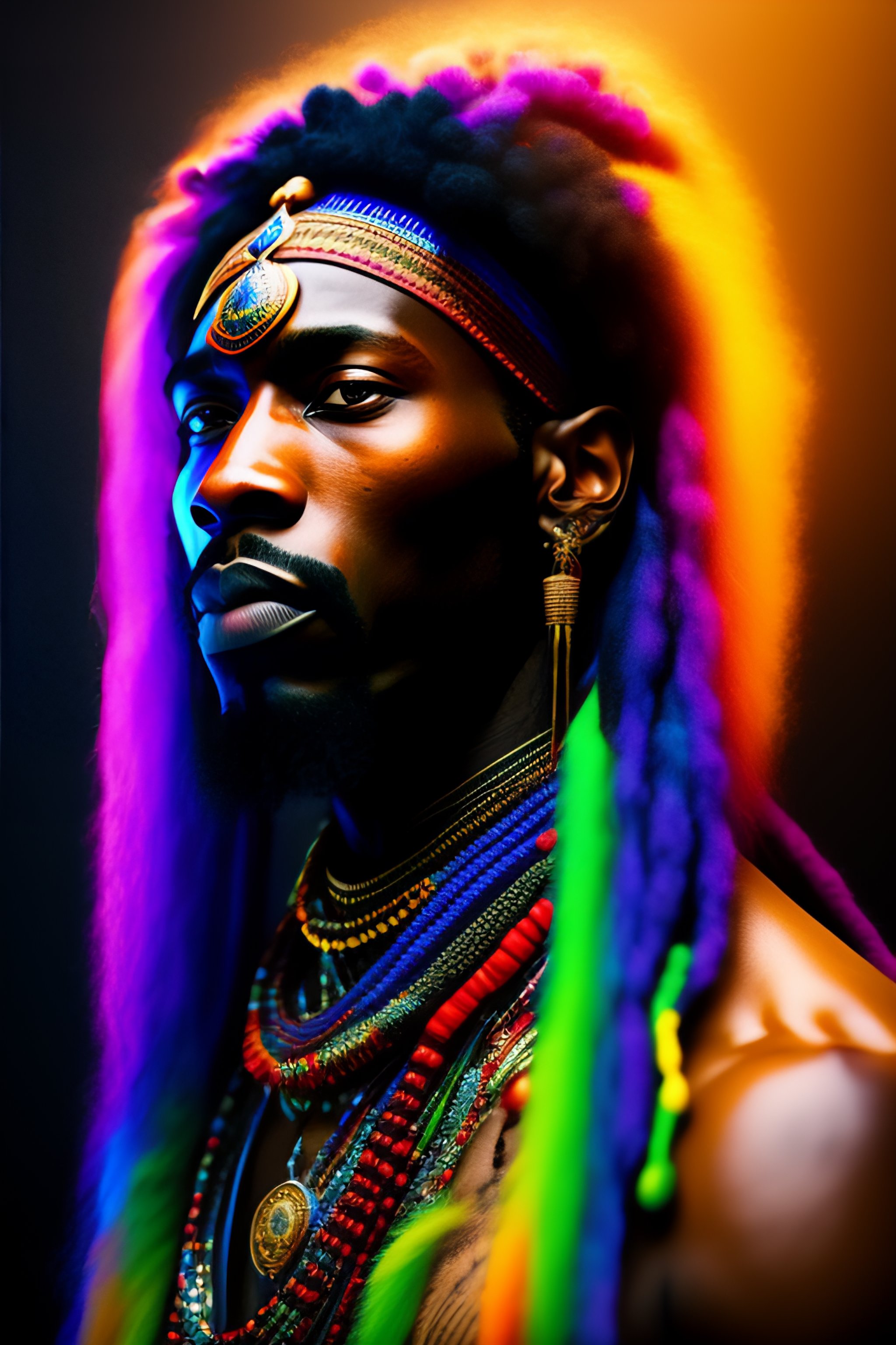 Lexica - Psychedelic black shaman male