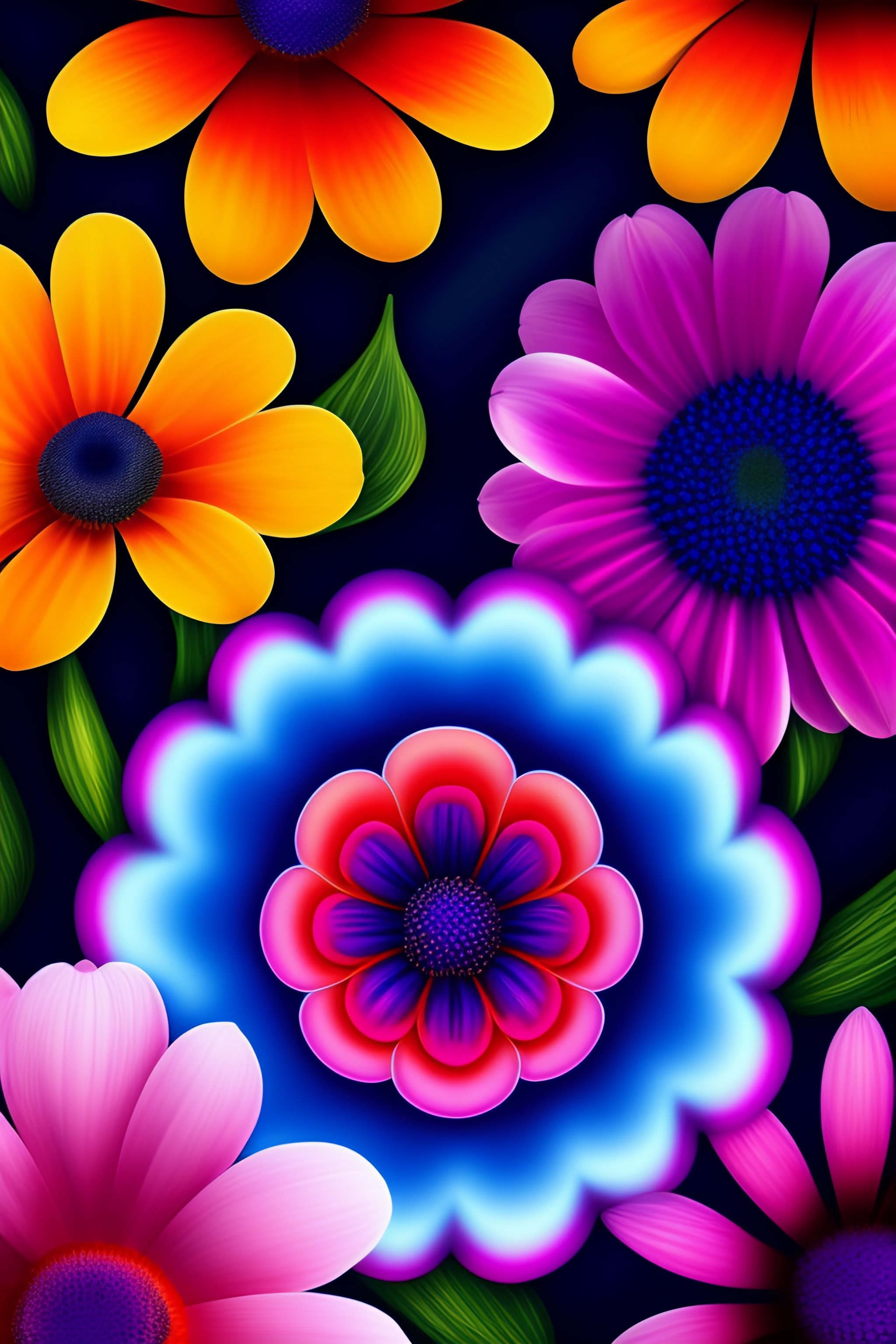 Lexica - Beautiful flower portrate pattern