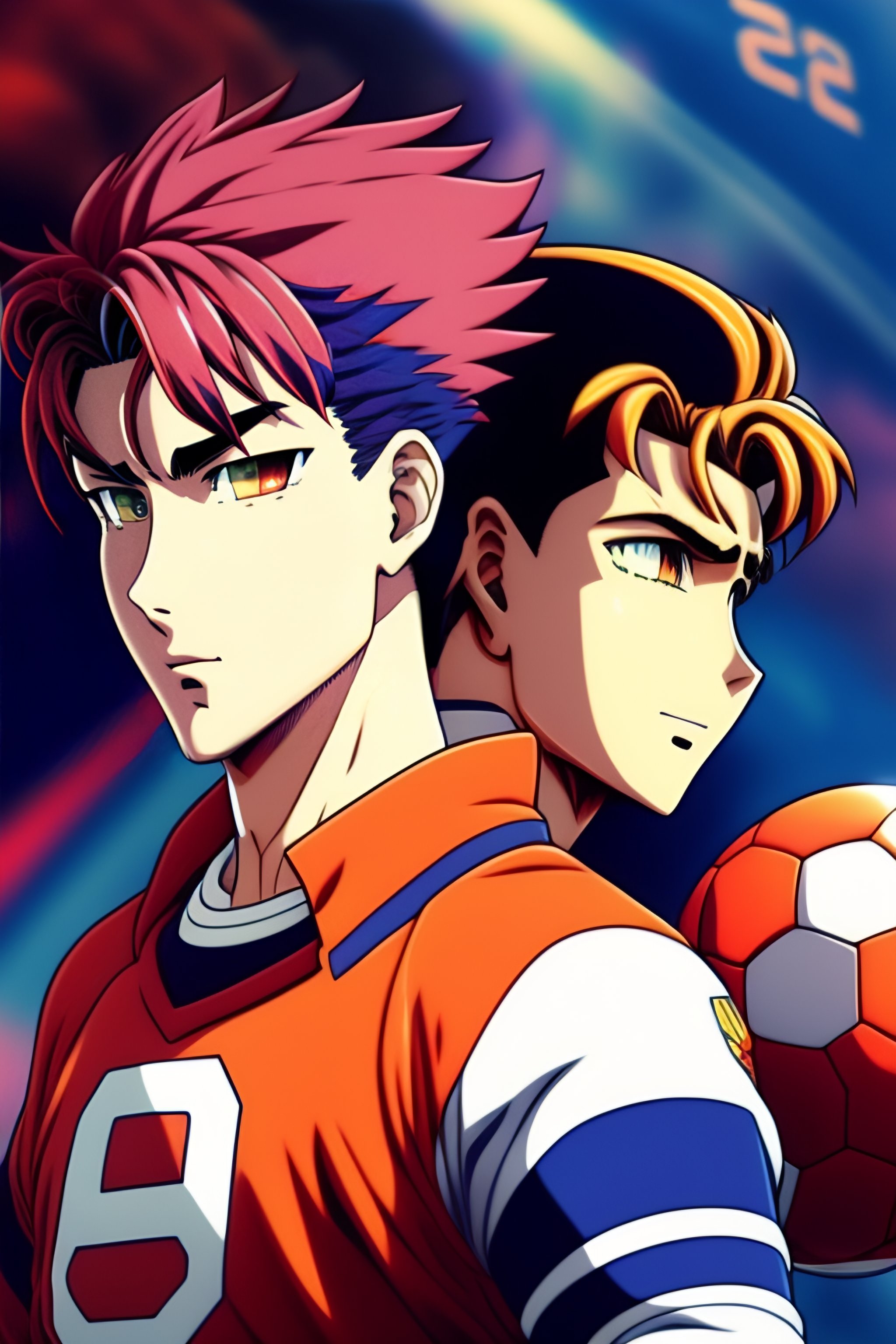 Lexica - Soccer, Vintage 90's anime style. by Shingo Araki, sci-fi ...