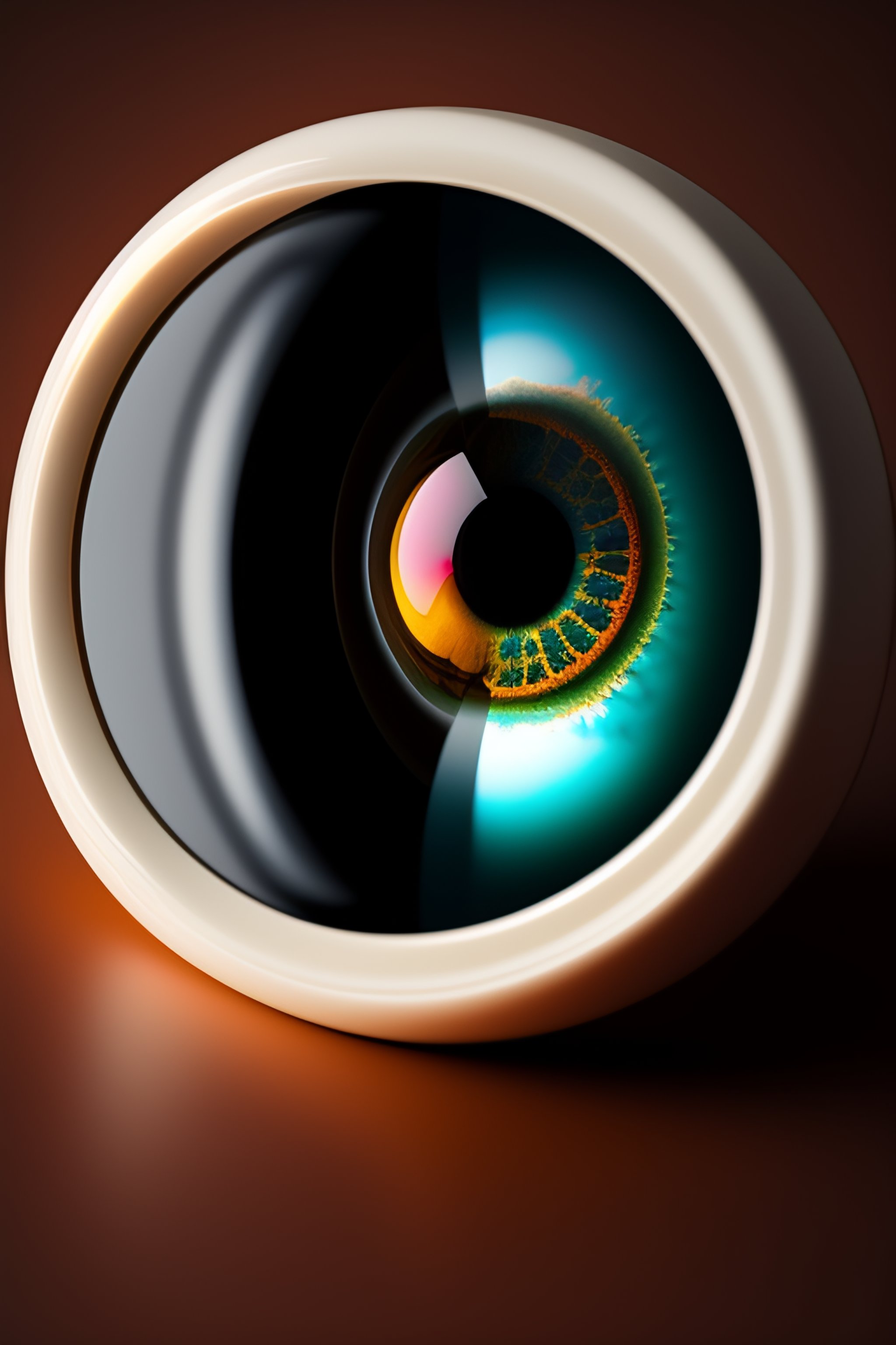 Lexica - A photograph of a reflection in a mirror, reflecting the image ...