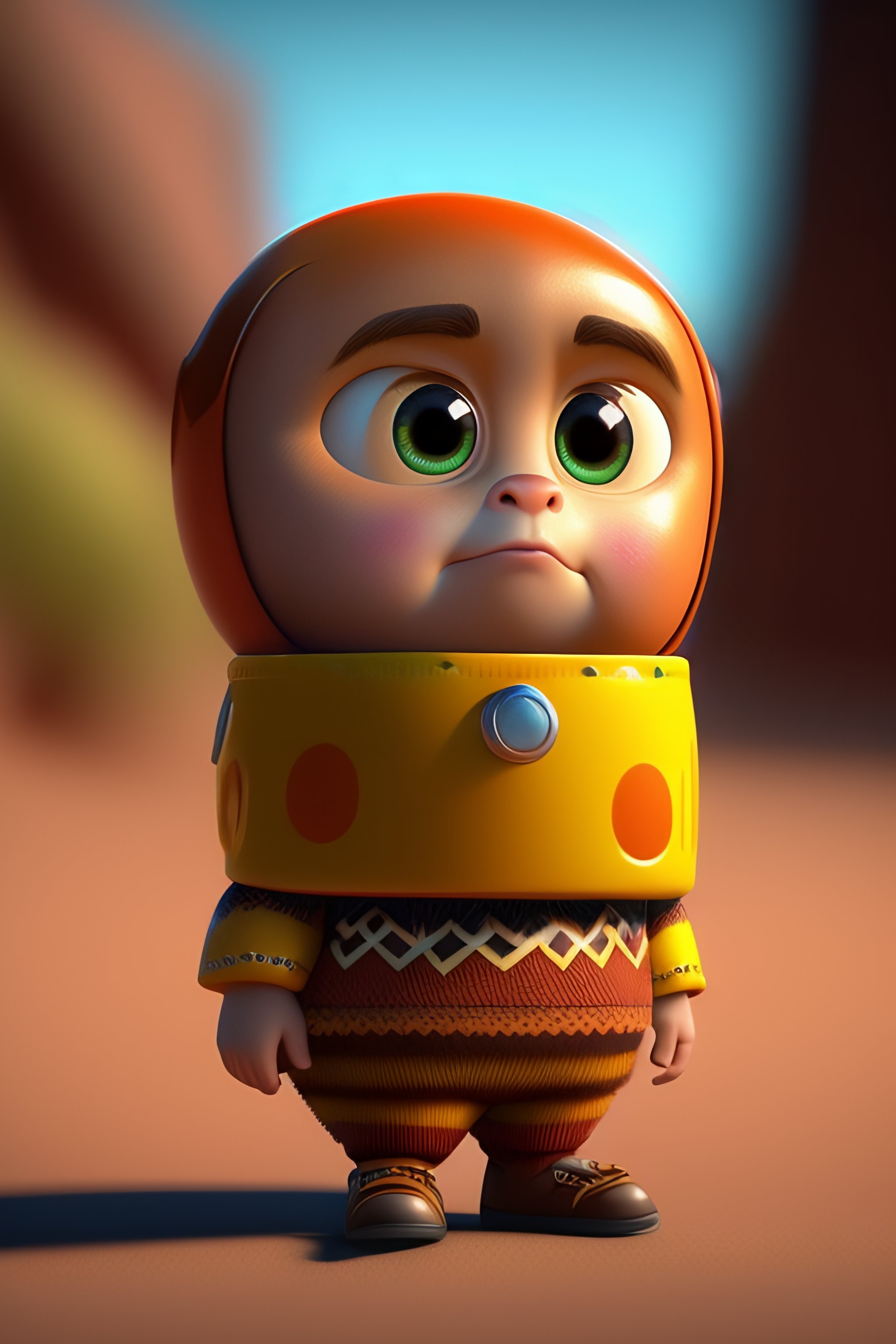 Lexica - Pixar character, 3D, standing, full body, centralized, funny ...