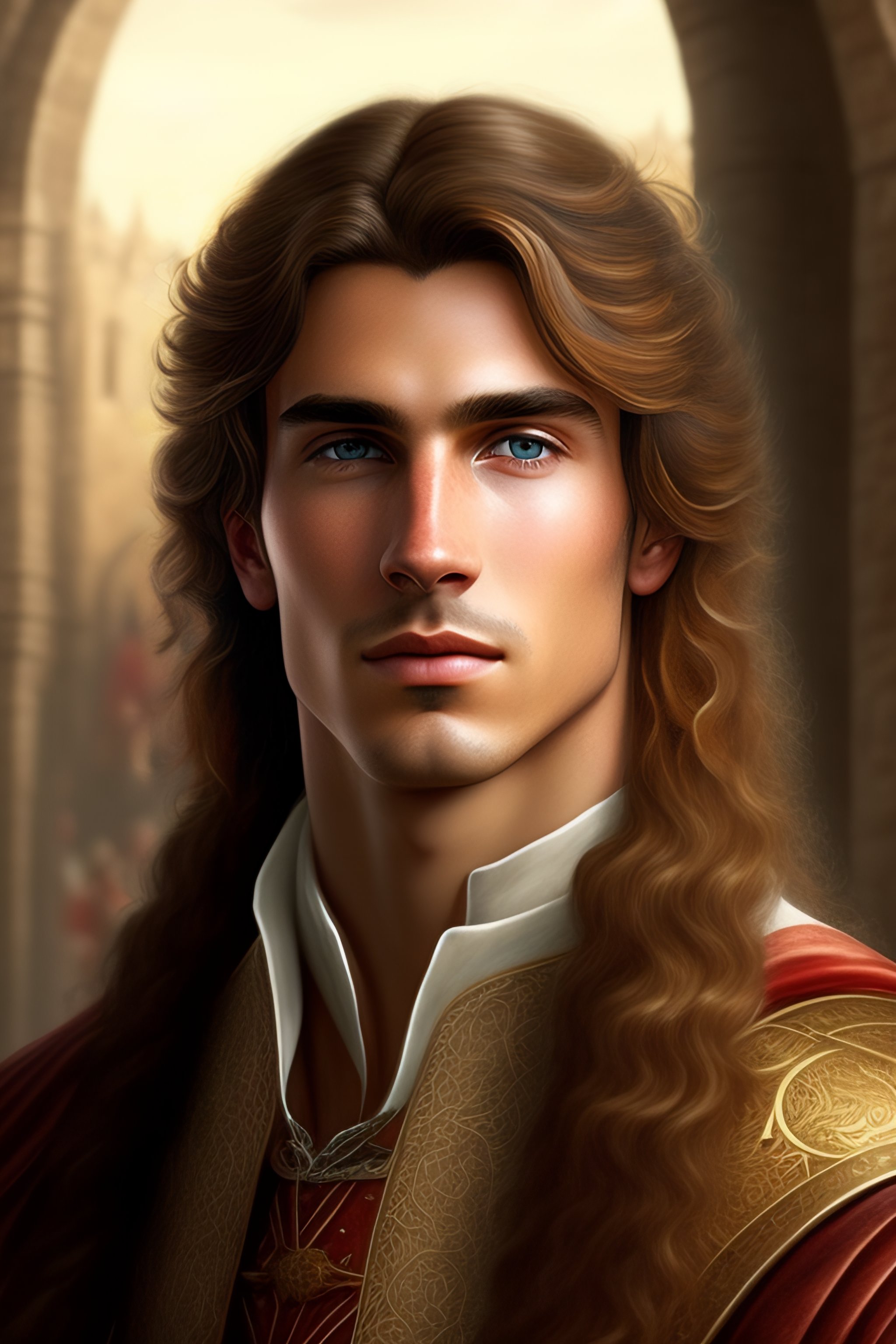 Lexica - Jacob Collins-Levy with light hair medieval style, detailed