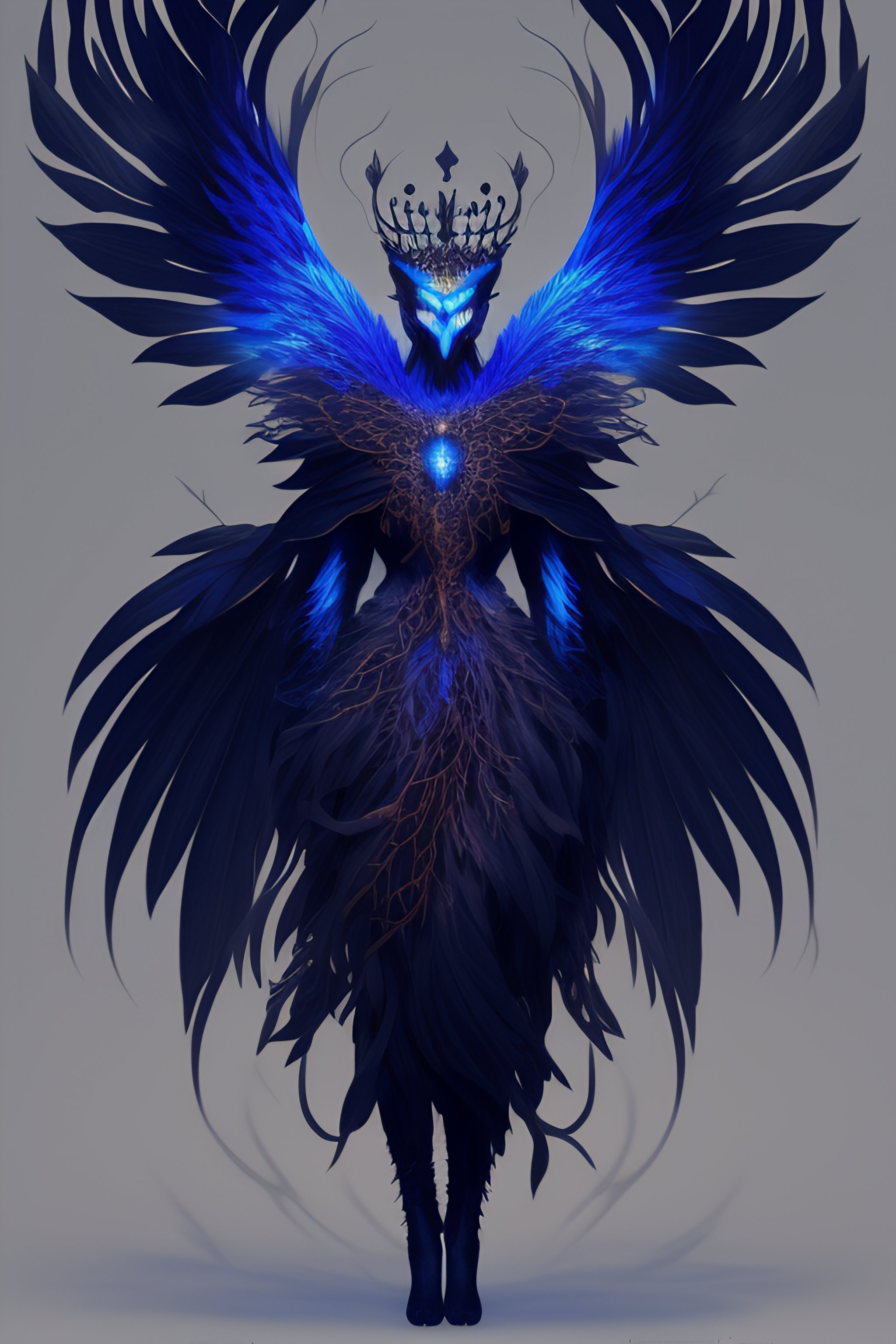 Lexica - Fullbody creature concept bony demon of pride looks like a ...