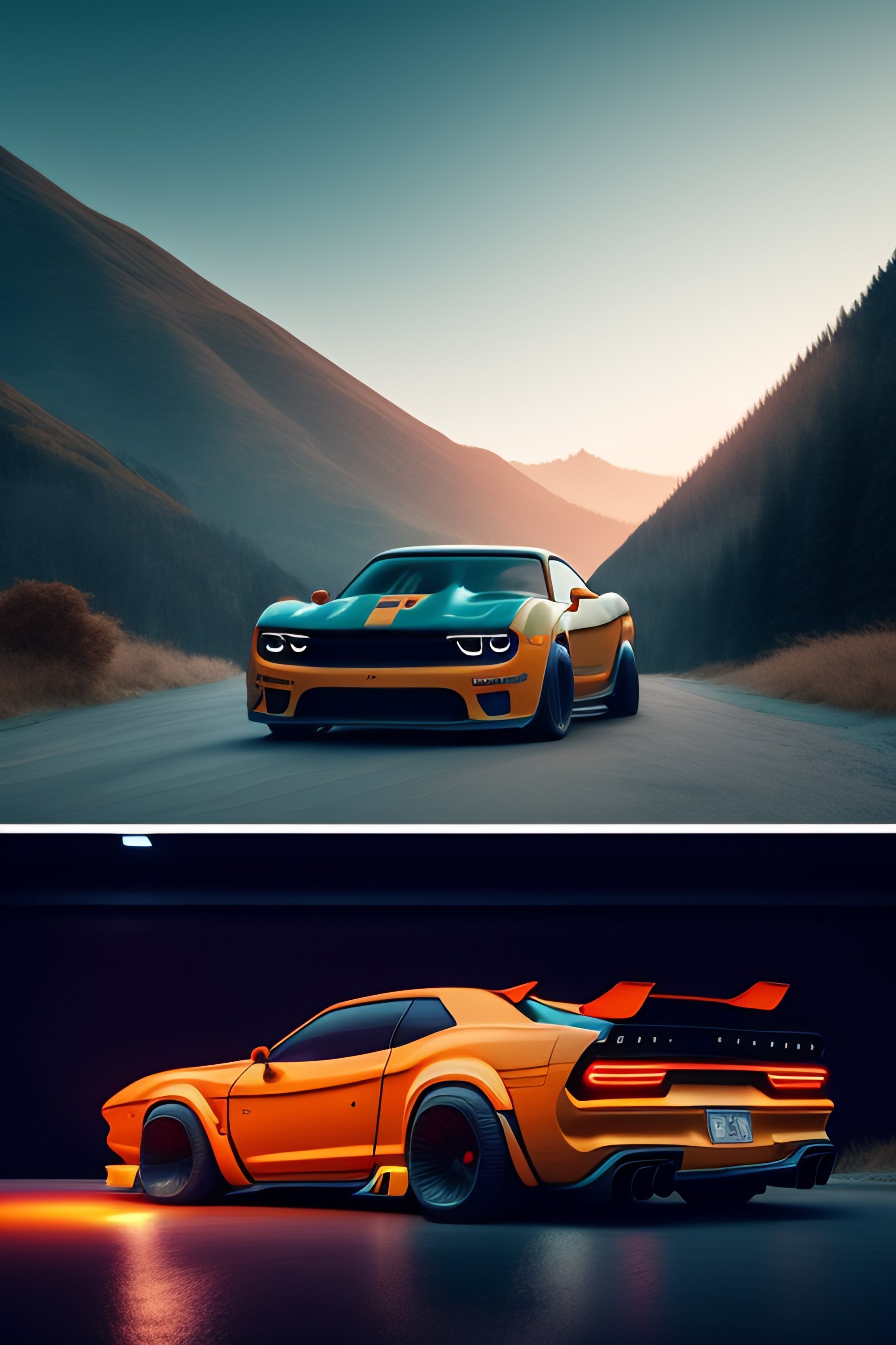 Lexica - Simon stalenhag,8k resoultion,hyper realstic, dodge hellcat ...