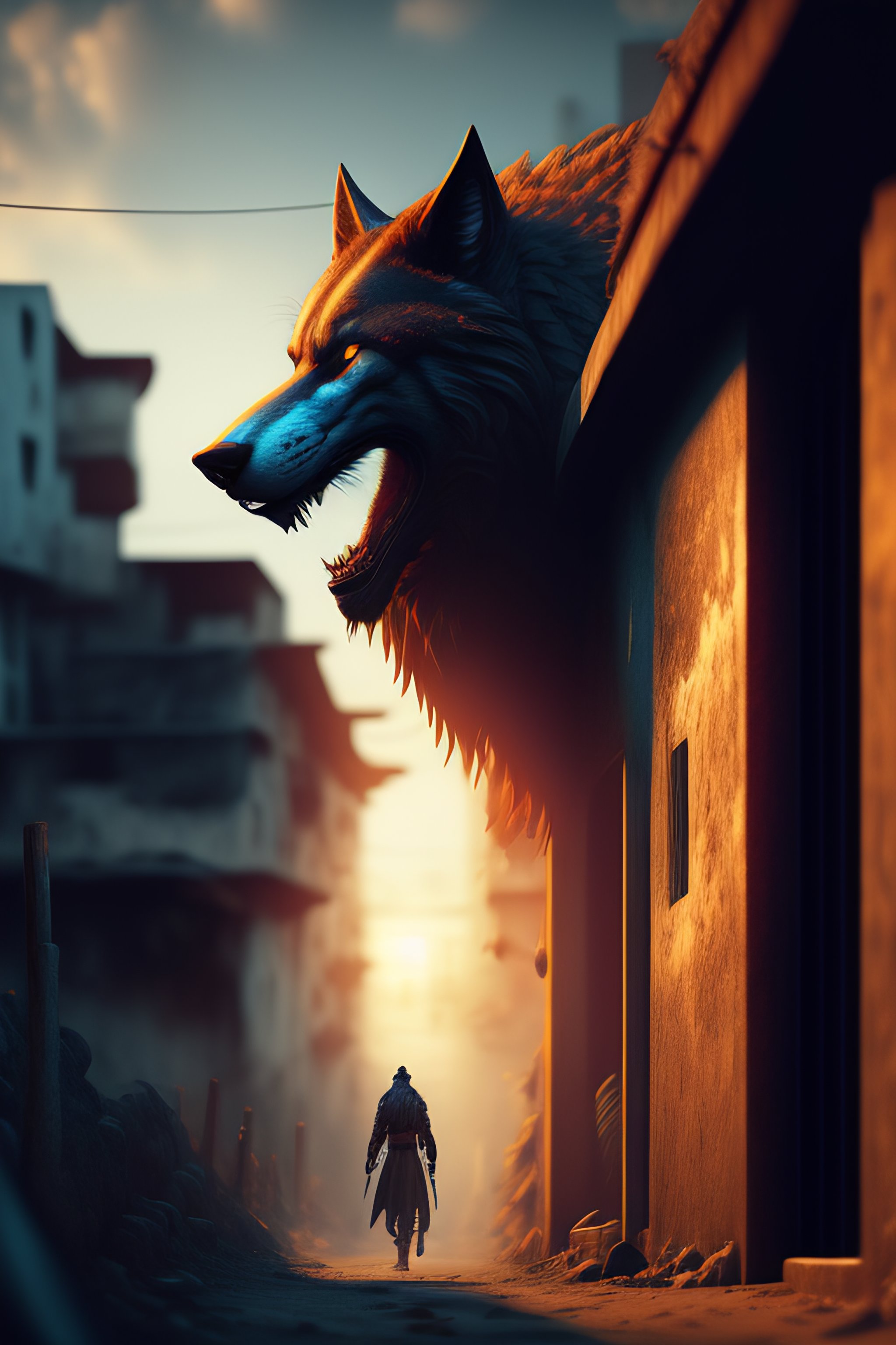 Lexica - A Werewolf moster walking at City of God in Favelas Movie ...