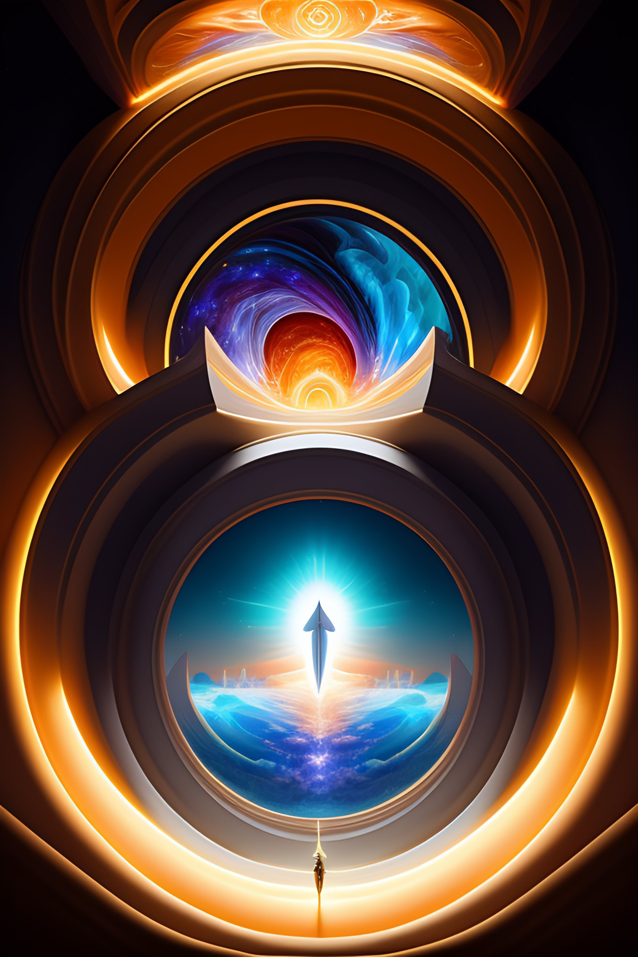 Lexica - Flashing portals from heaven, digital painting, digital ...