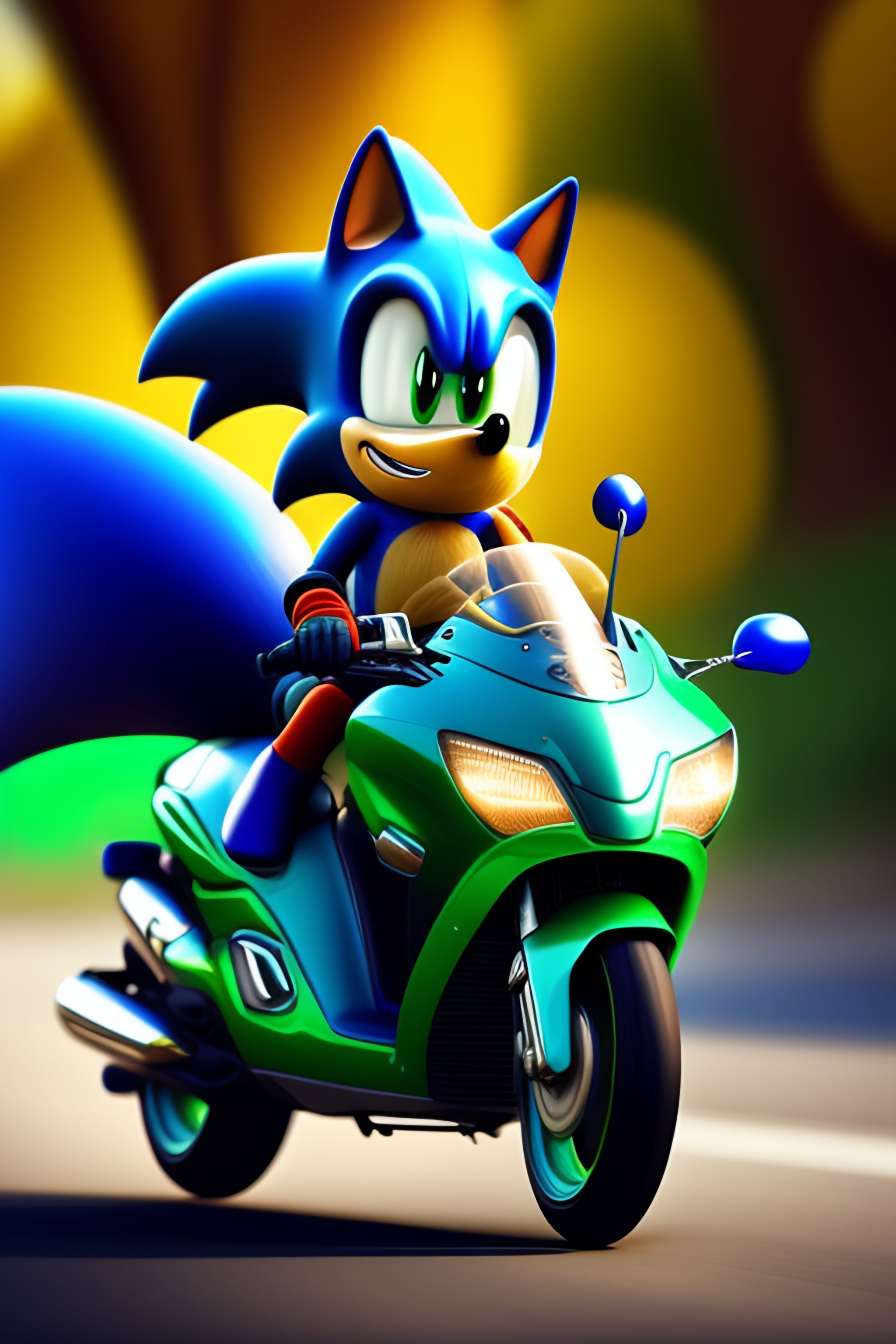 Lexica - Sonic riding on Yoshi