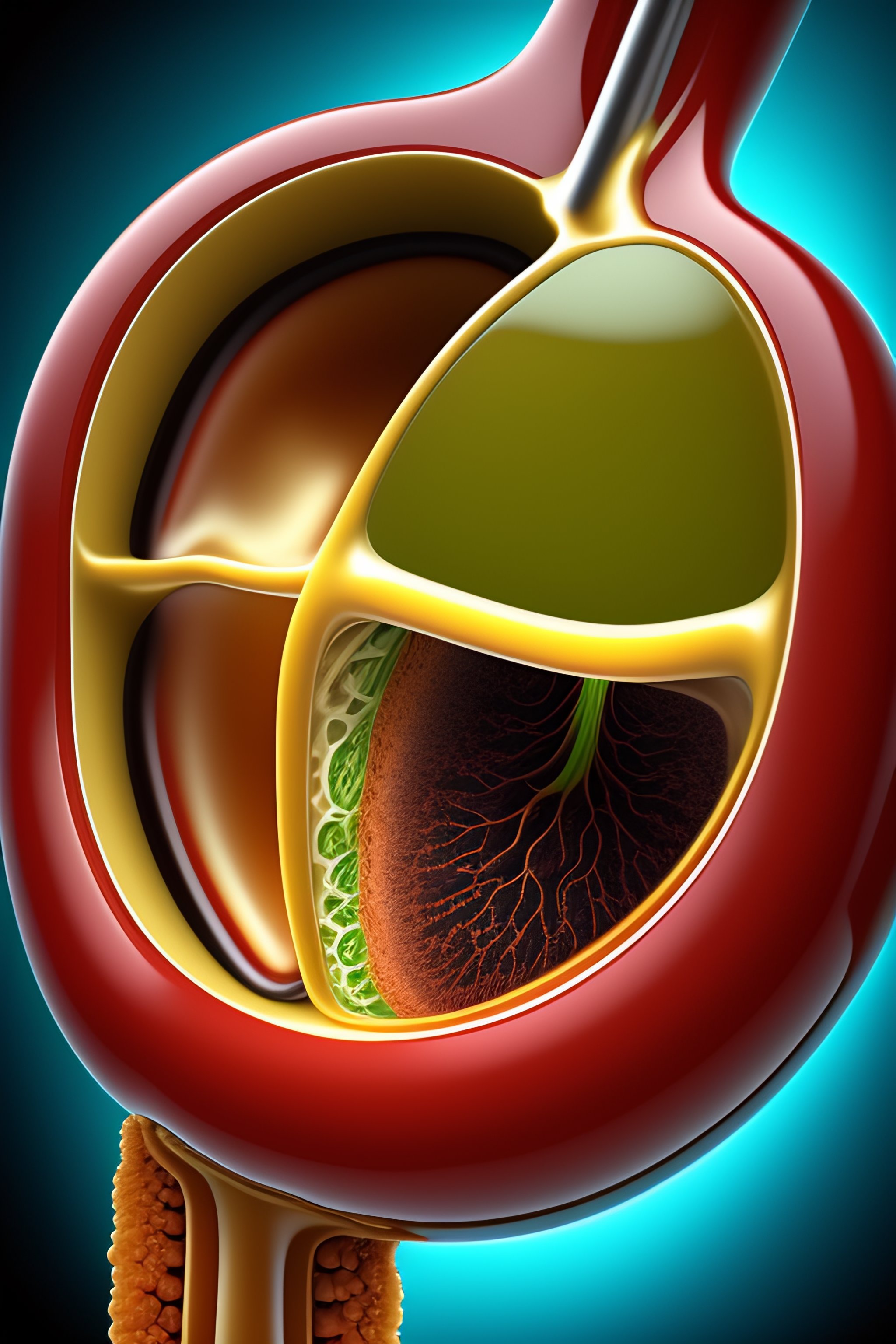 Lexica - The inside of a human colon, zoom, inside lining, mucosal ...