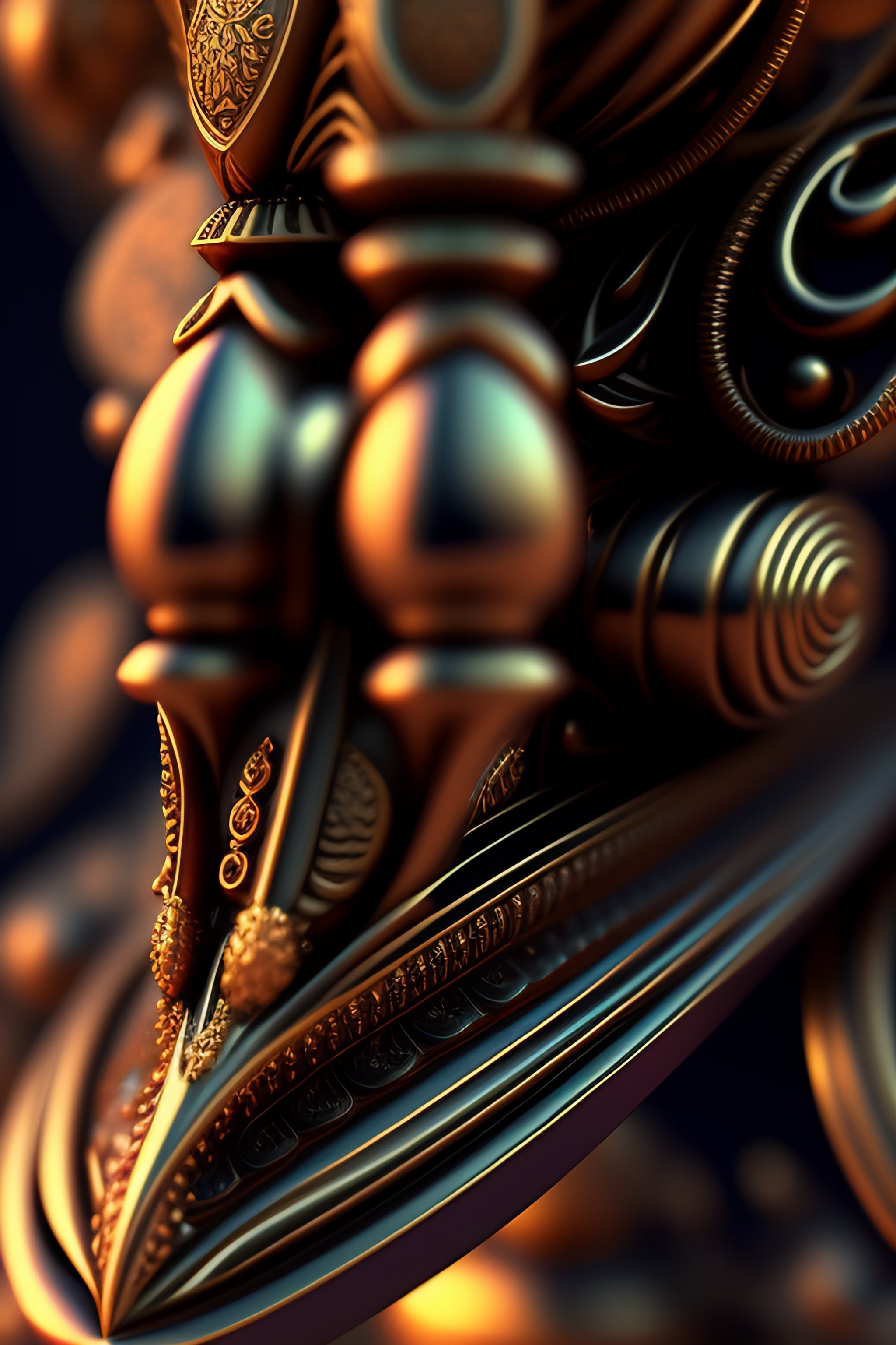 Lexica - Seamless pattern of steampunk cybernetic biomechanical hindu ...