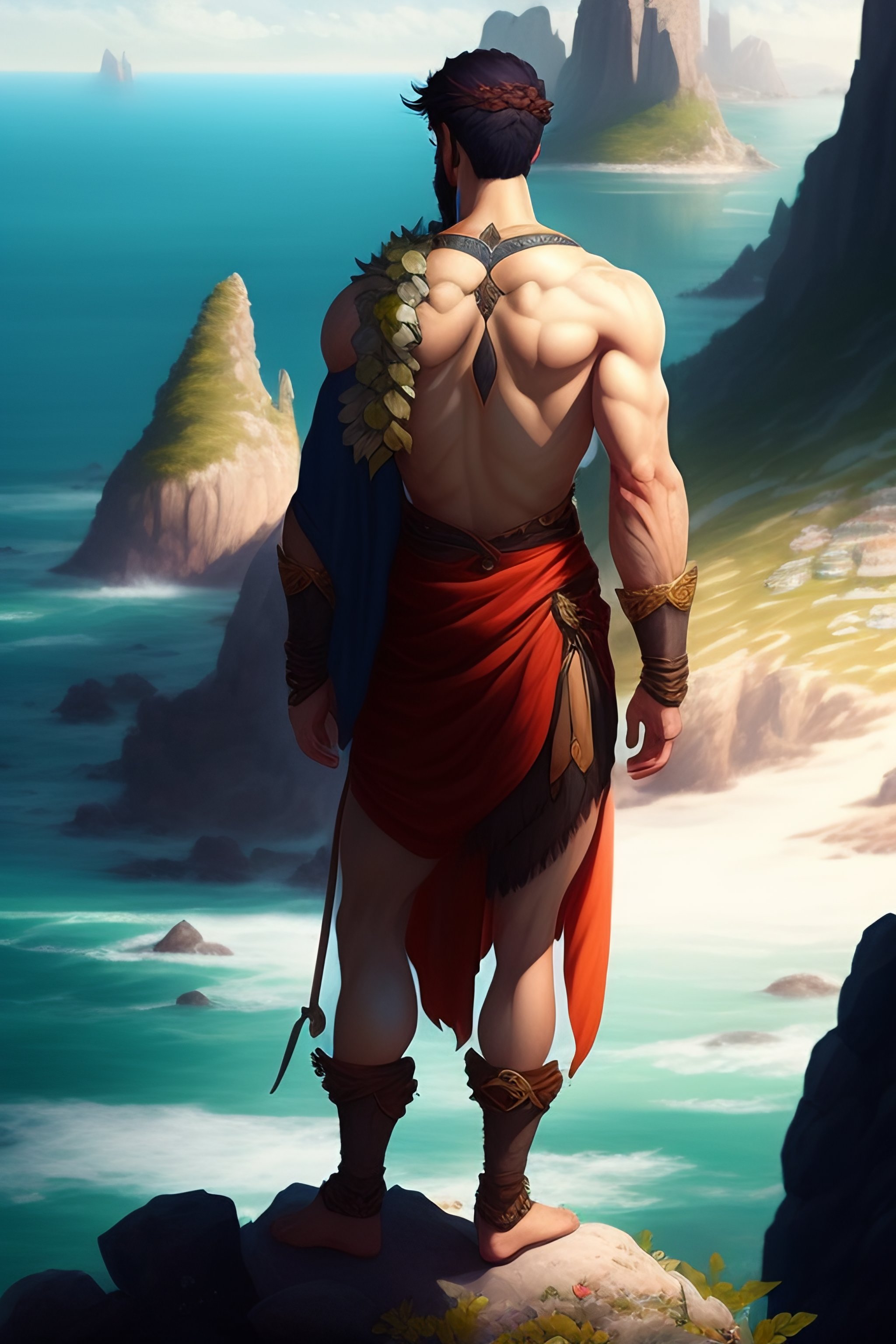 Lexica - Ancient roman man poor vagabond man at the top edge of a cliff ...