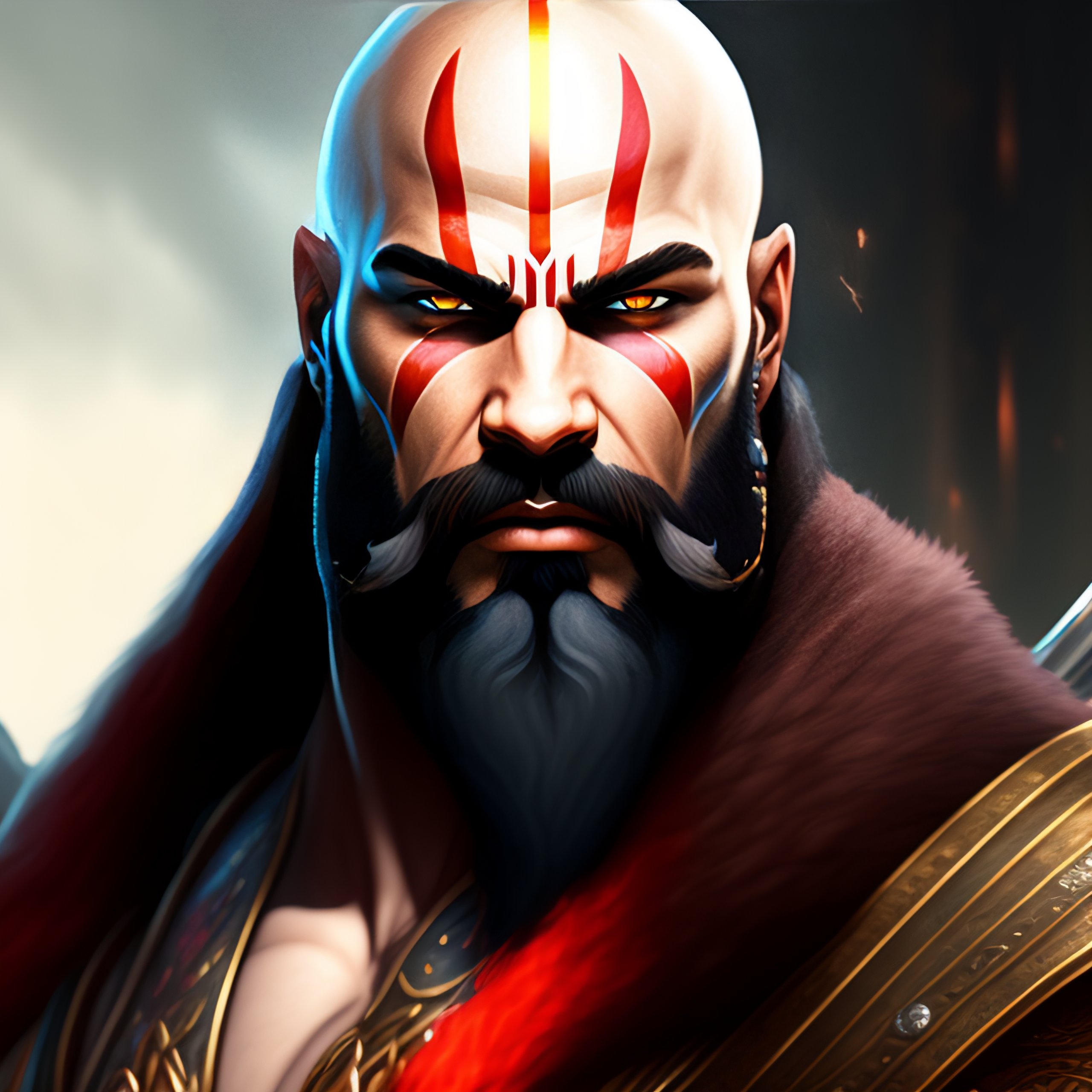 Lexica - Kratos, digital art, portrait, avatar