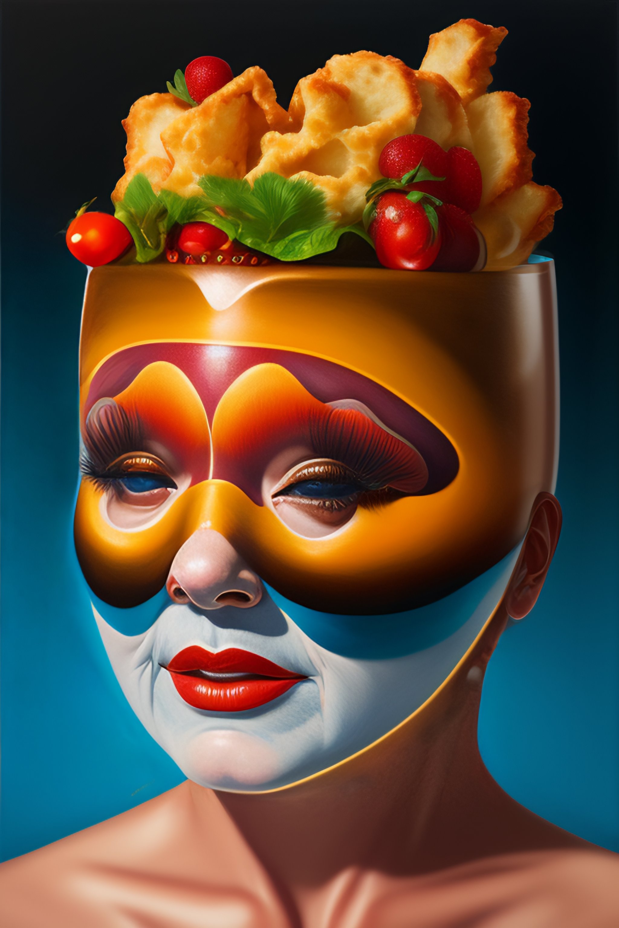 Lexica - The anatomy of a surreal junk food face, an ultrafine detailed ...
