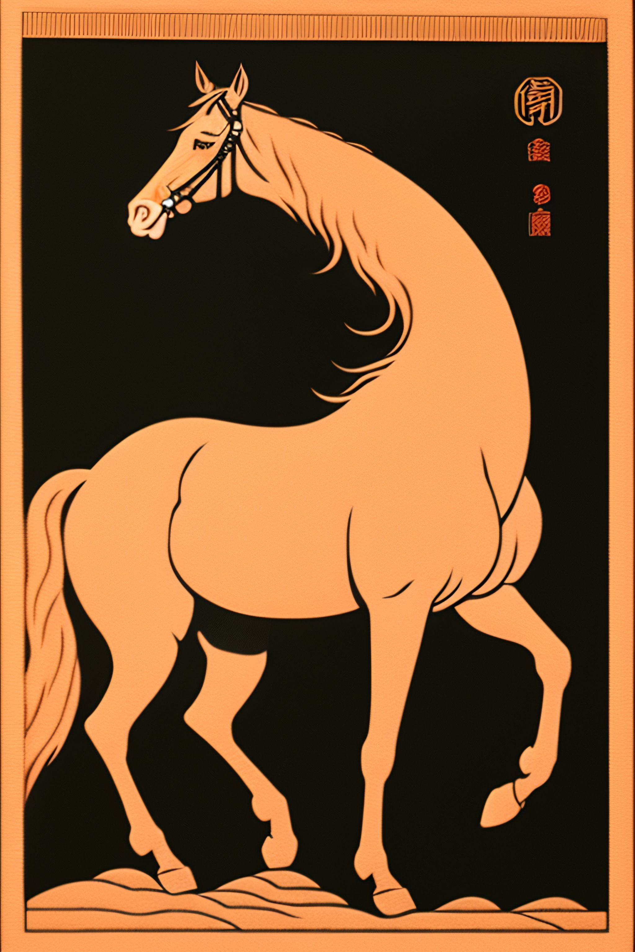 Lexica - Japanese woodcut of a centaur